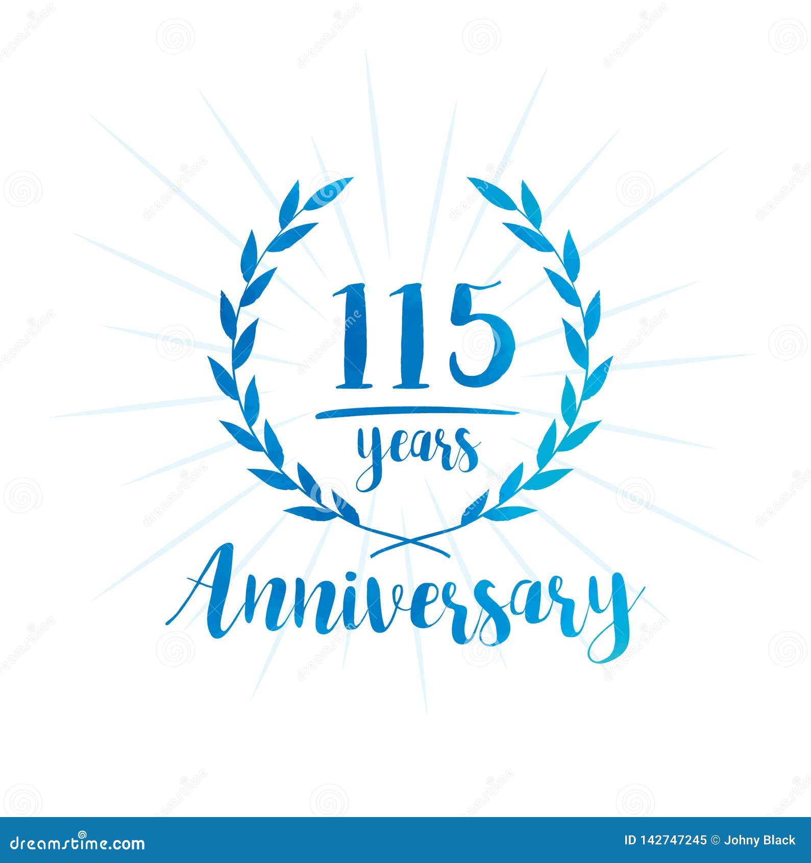 115 Years Anniversary Design Template. 115th Years Anniversary ...