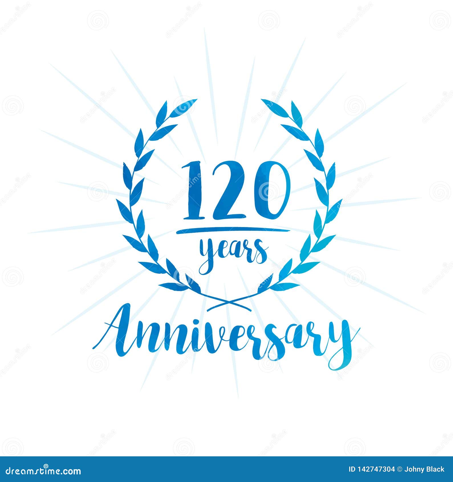 120 Years Anniversary Design Template. 120th Years Anniversary ...