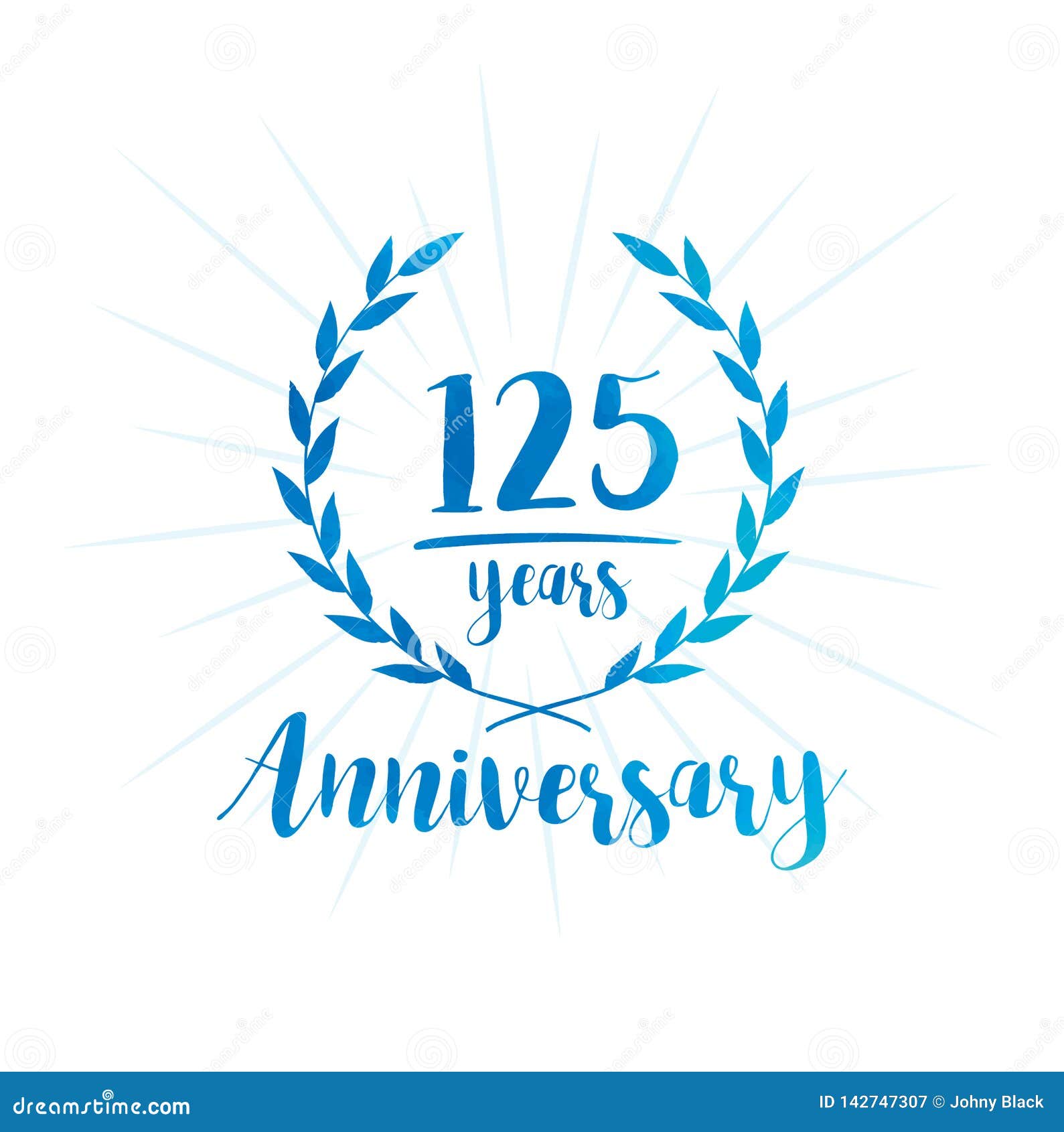125 Years Anniversary Design Template. 125th Years Anniversary ...