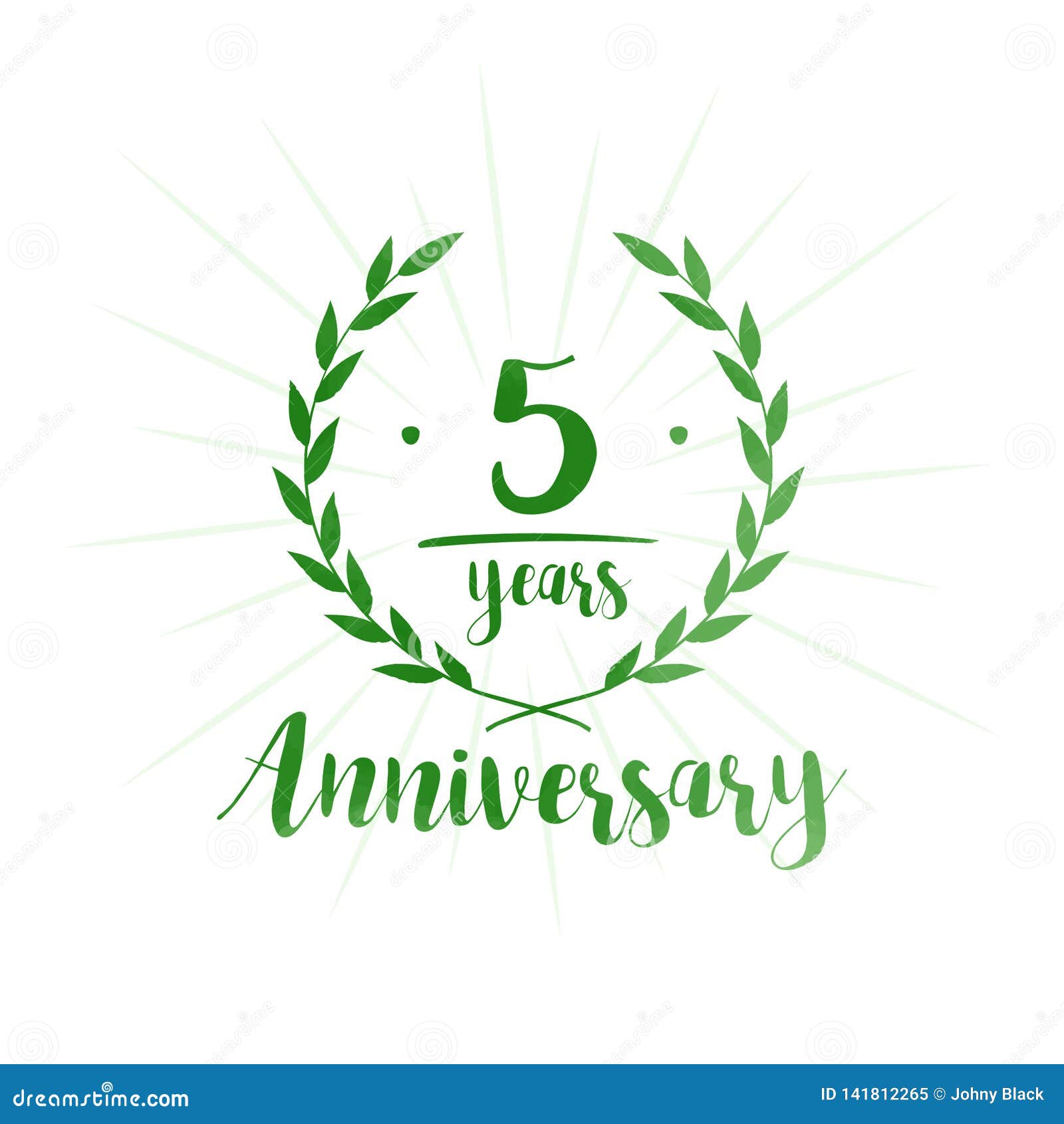 5 Years Anniversary Design Template. Five Years Anniversary Celebrating ...