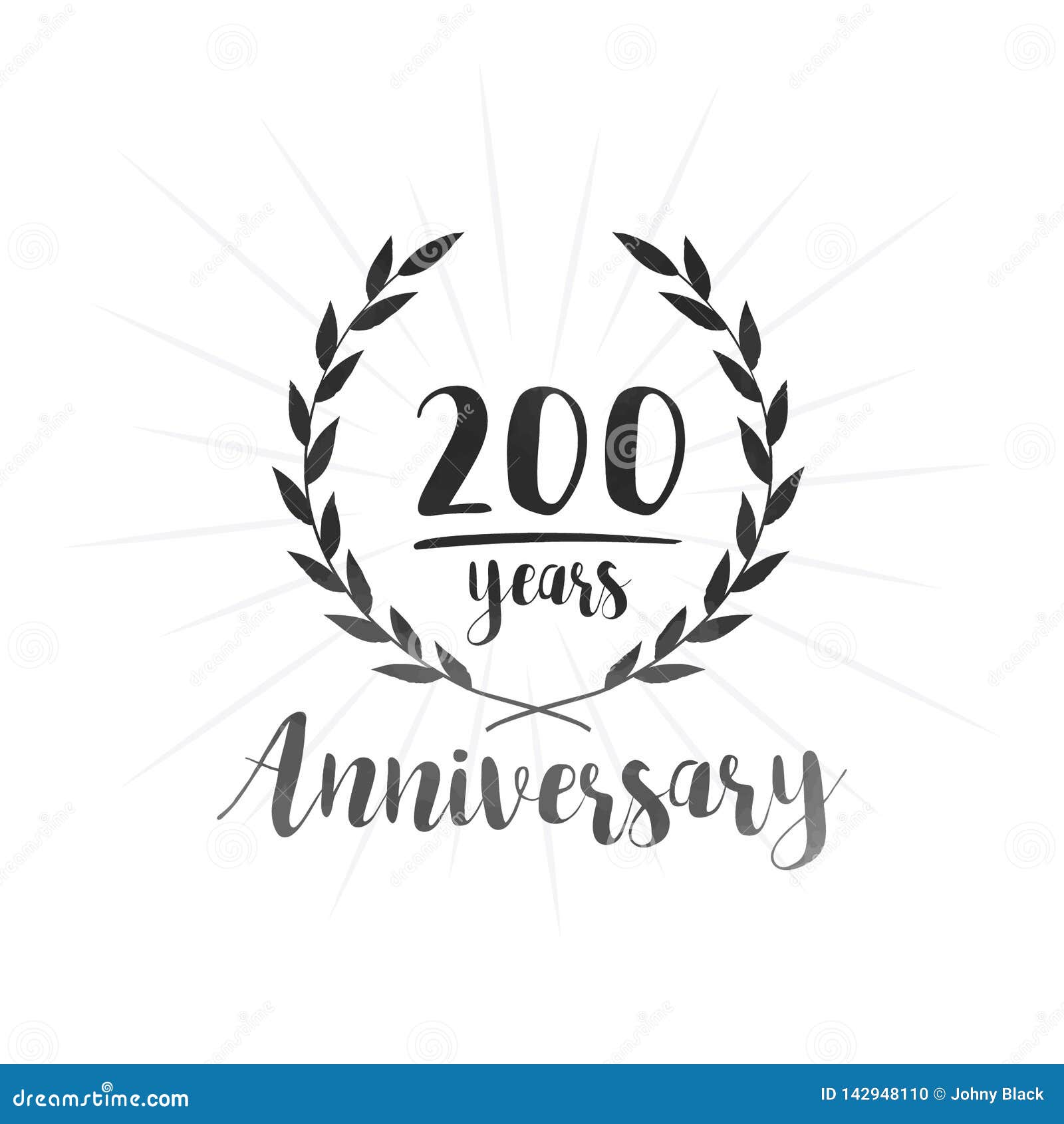 200 Years Anniversary Design Template. 200th Years Anniversary ...
