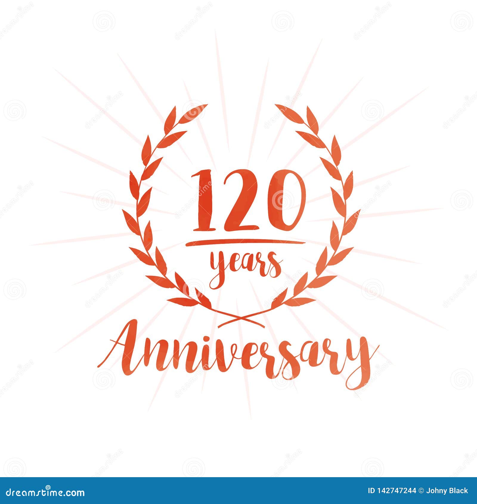 120 Years Anniversary Design Template. 120th Years Anniversary ...