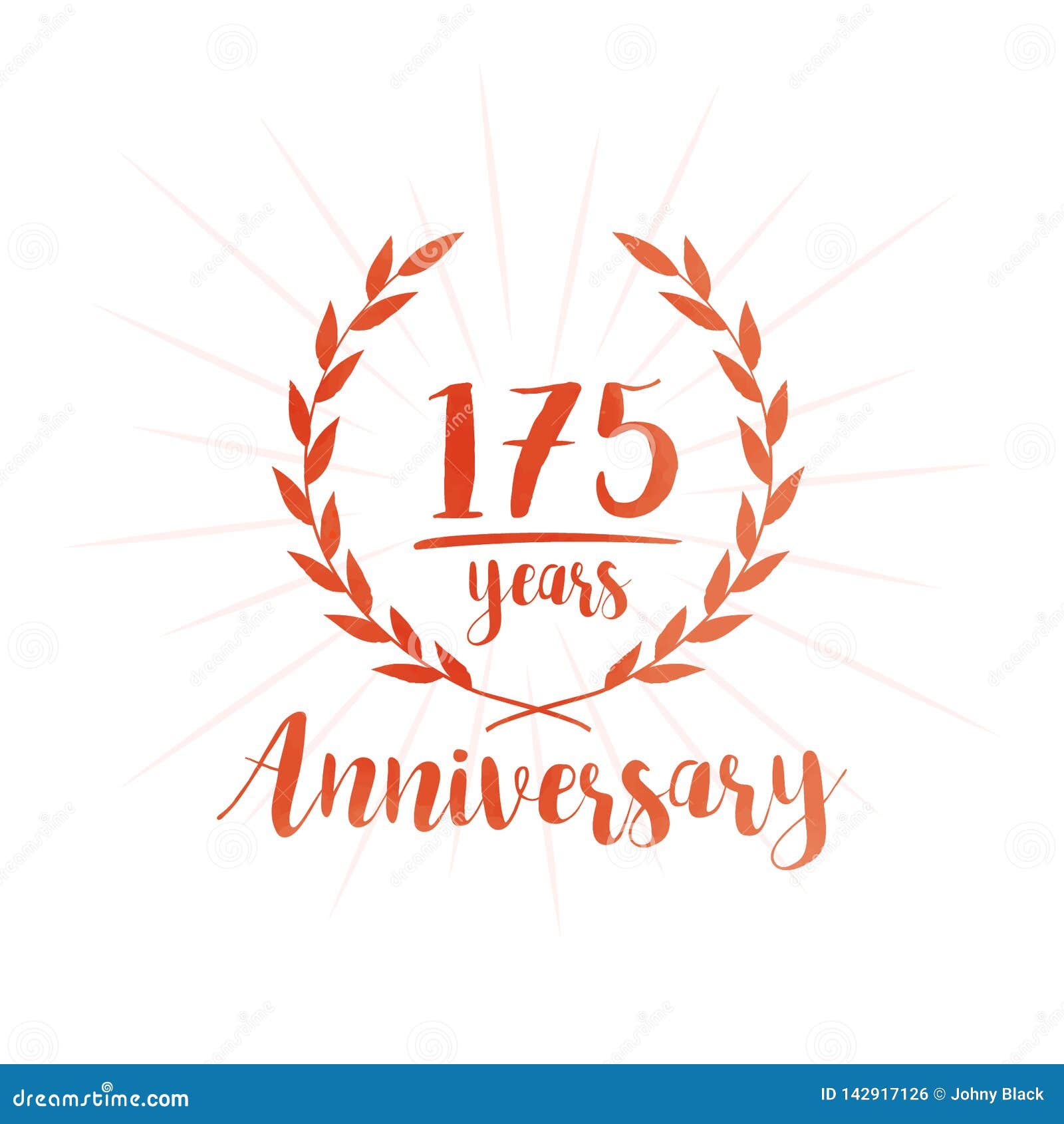 175 Years Anniversary Design Template. 175th Years Anniversary ...