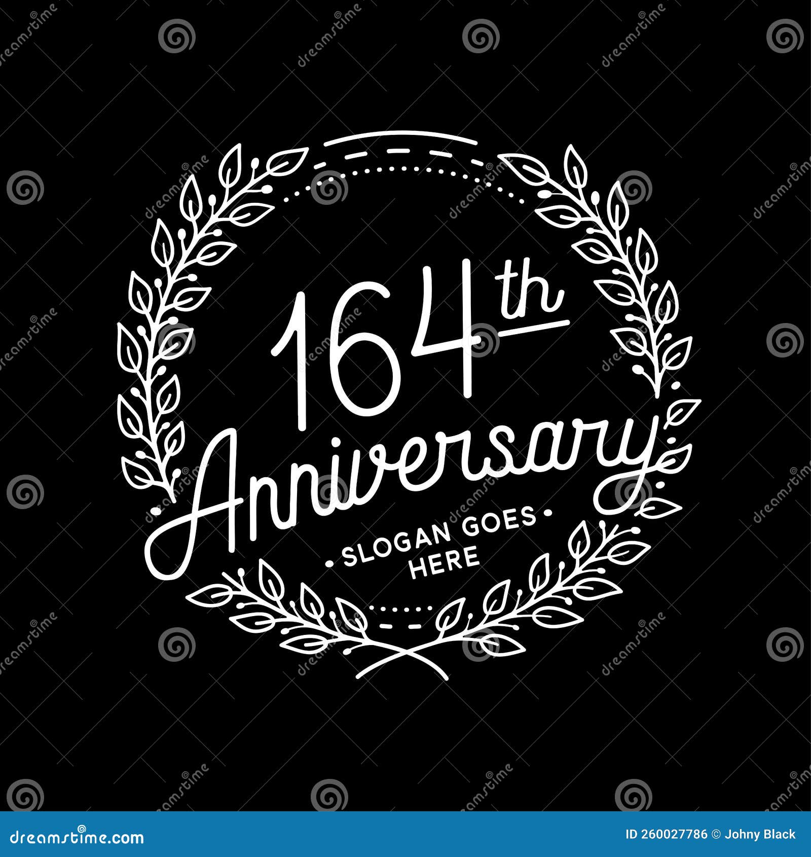 164 Years Anniversary Celebration with Laurel Wreath. 164th Anniversary ...