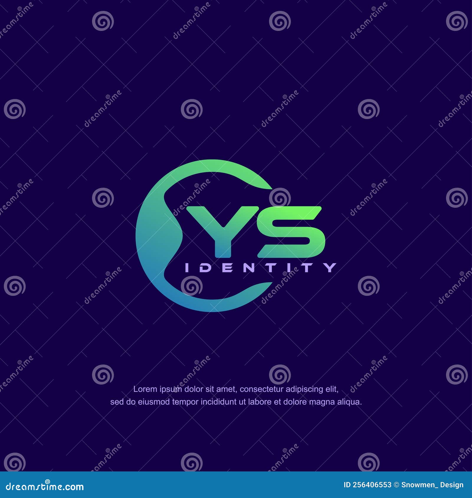 YS Initial Letter Circular Line Logo Template Vector with Gradient ...