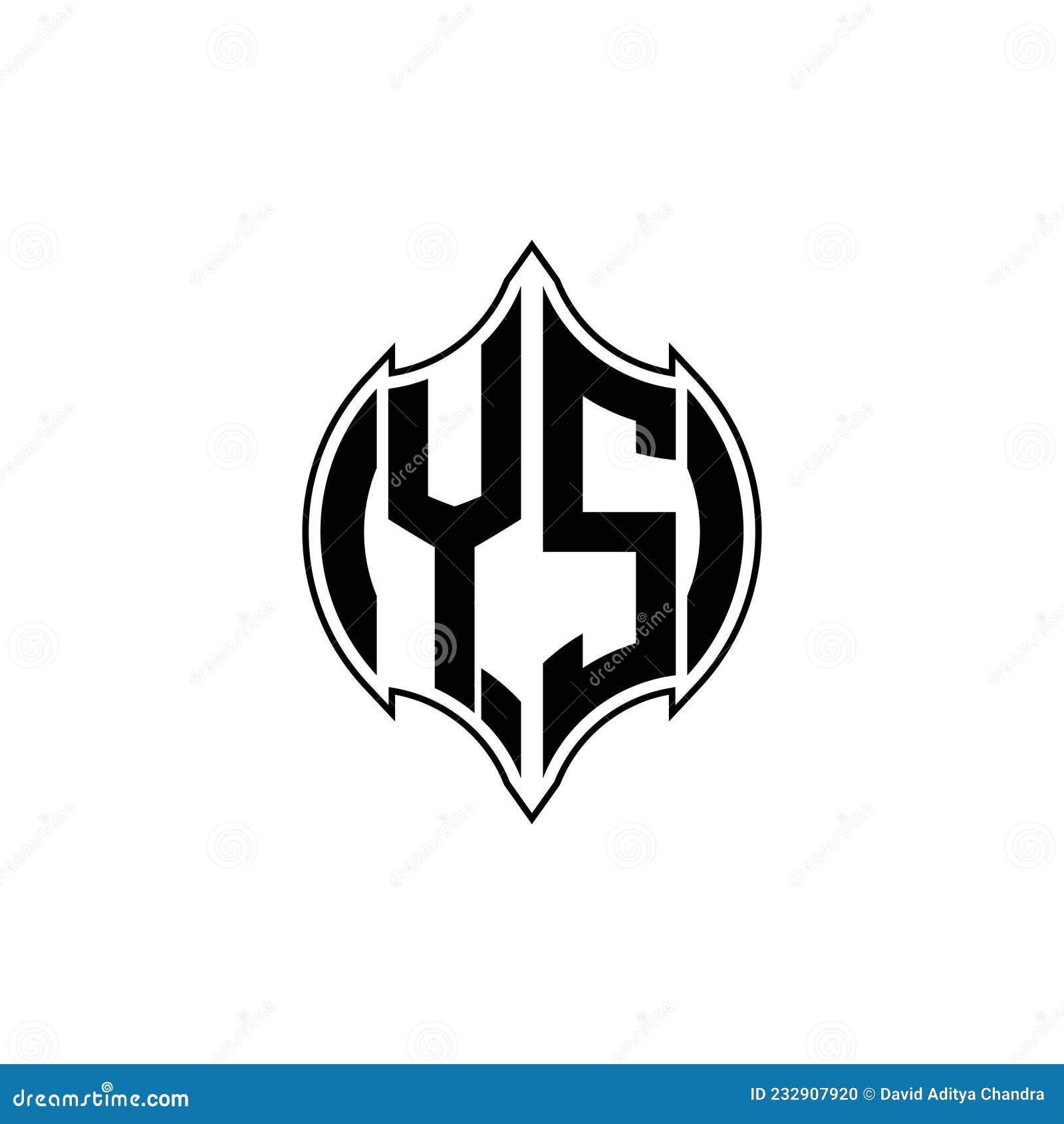 YS Logo Monogram Geometric Shield Shape Style Stock Vector ...