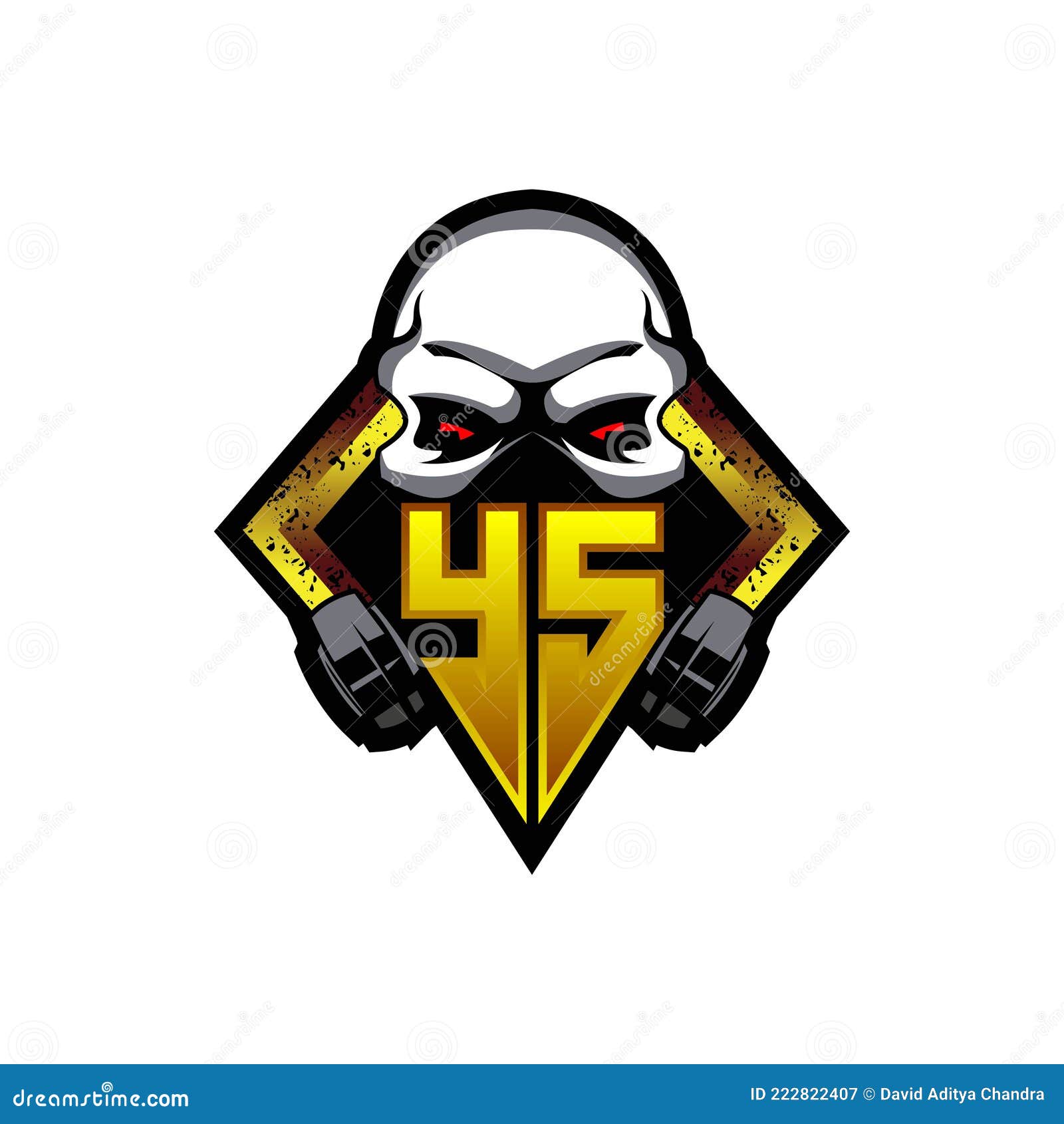 YS Logo Monogram with Skull Shape Designs Template Stock Vector ...