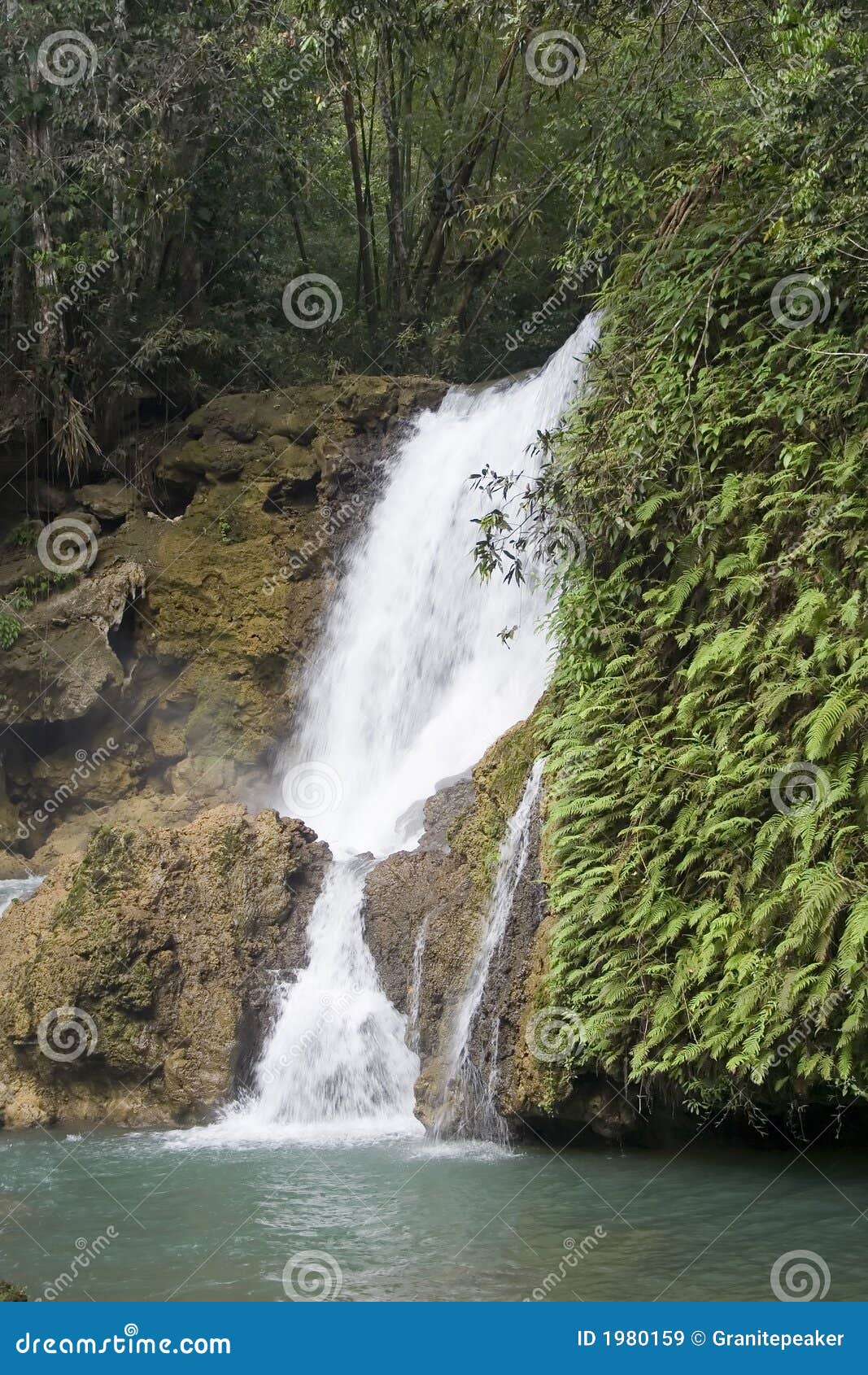 River Waterfall Nature Tropical Wallpaper Sunset Royalty-Free Stock ...