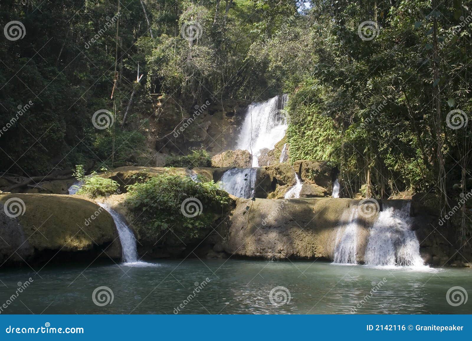 River Waterfall Nature Tropical Wallpaper Sunset Royalty-Free Stock ...