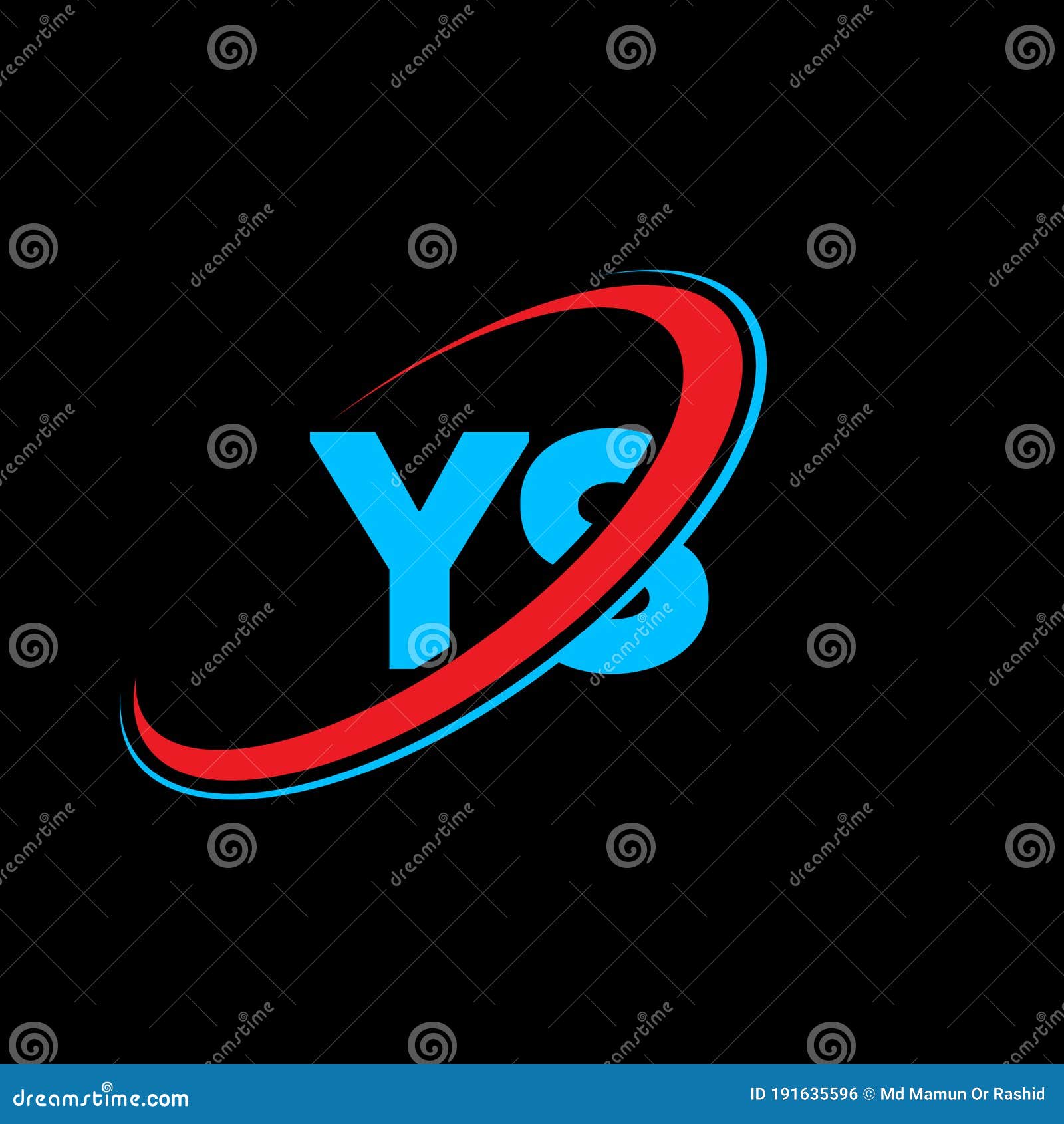 YS Y S Letter Logo Design. Initial Letter YS Linked Circle Uppercase ...