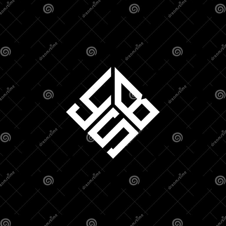 YSB Letter Logo Design on Black Background. YSB Creative Initials ...
