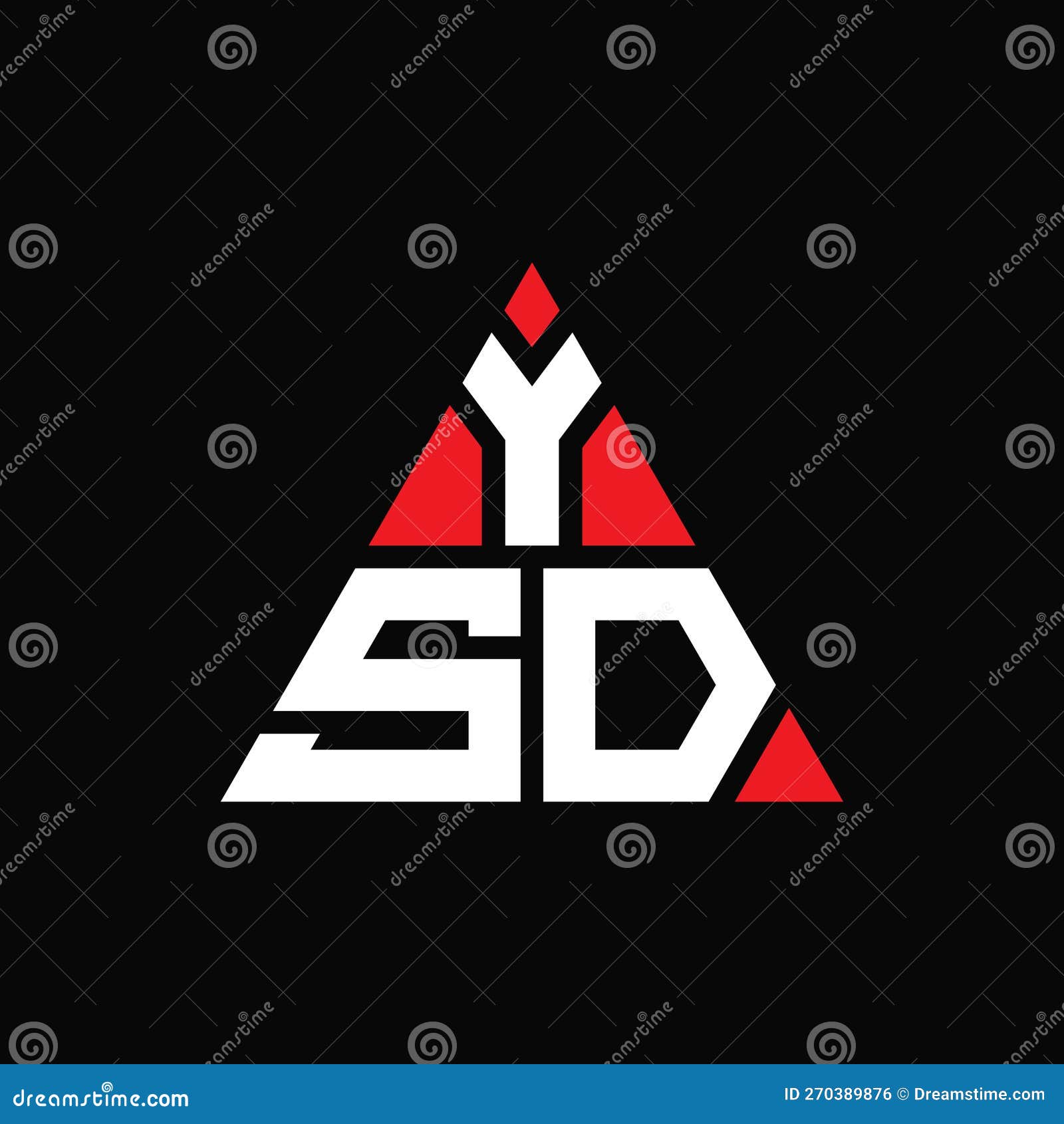 YSD Triangle Letter Logo Design with Triangle Shape. YSD Triangle Logo ...