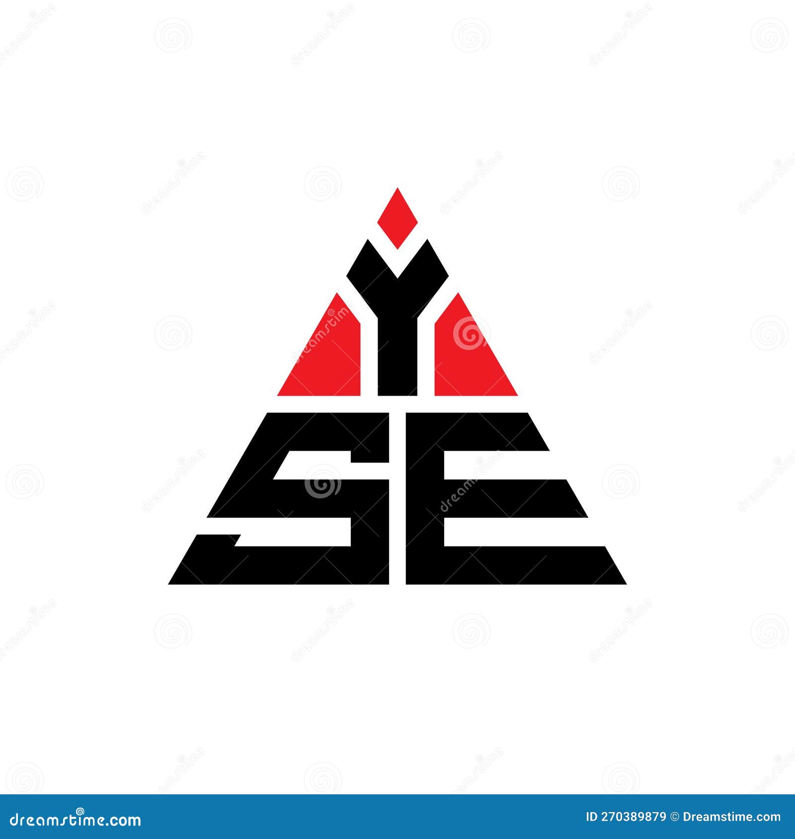 YSE Triangle Letter Logo Design with Triangle Shape. YSE Triangle Logo ...
