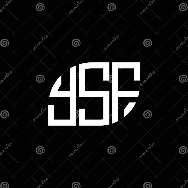 YSF Letter Logo Design on Black Background. YSF Creative Initials ...