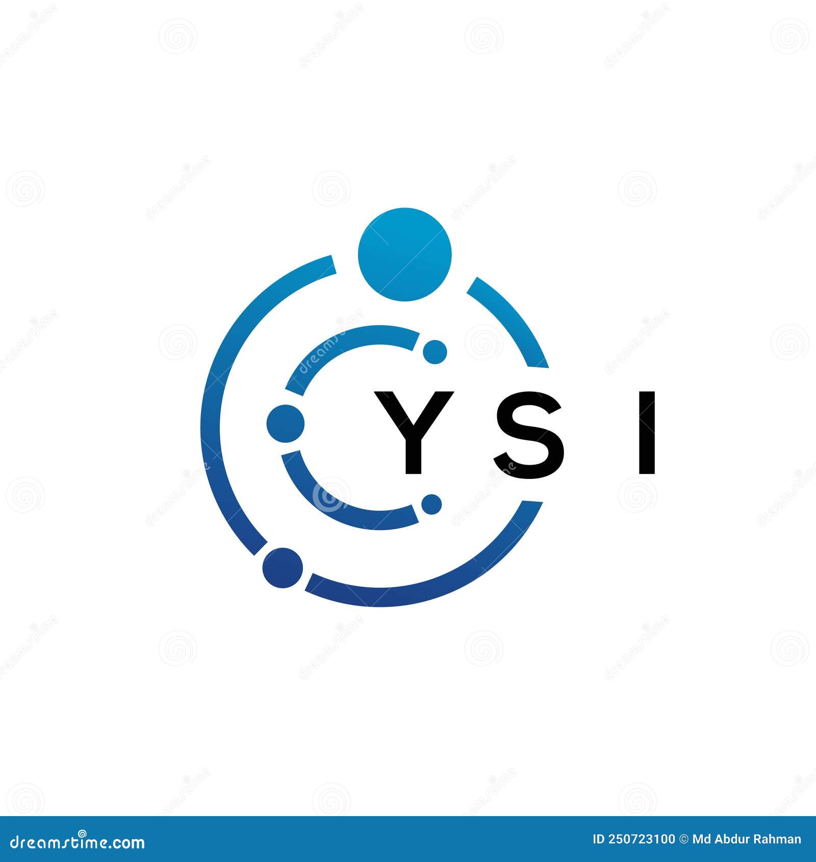 YSI Letter Technology Logo Design on White Background. YSI Creative ...