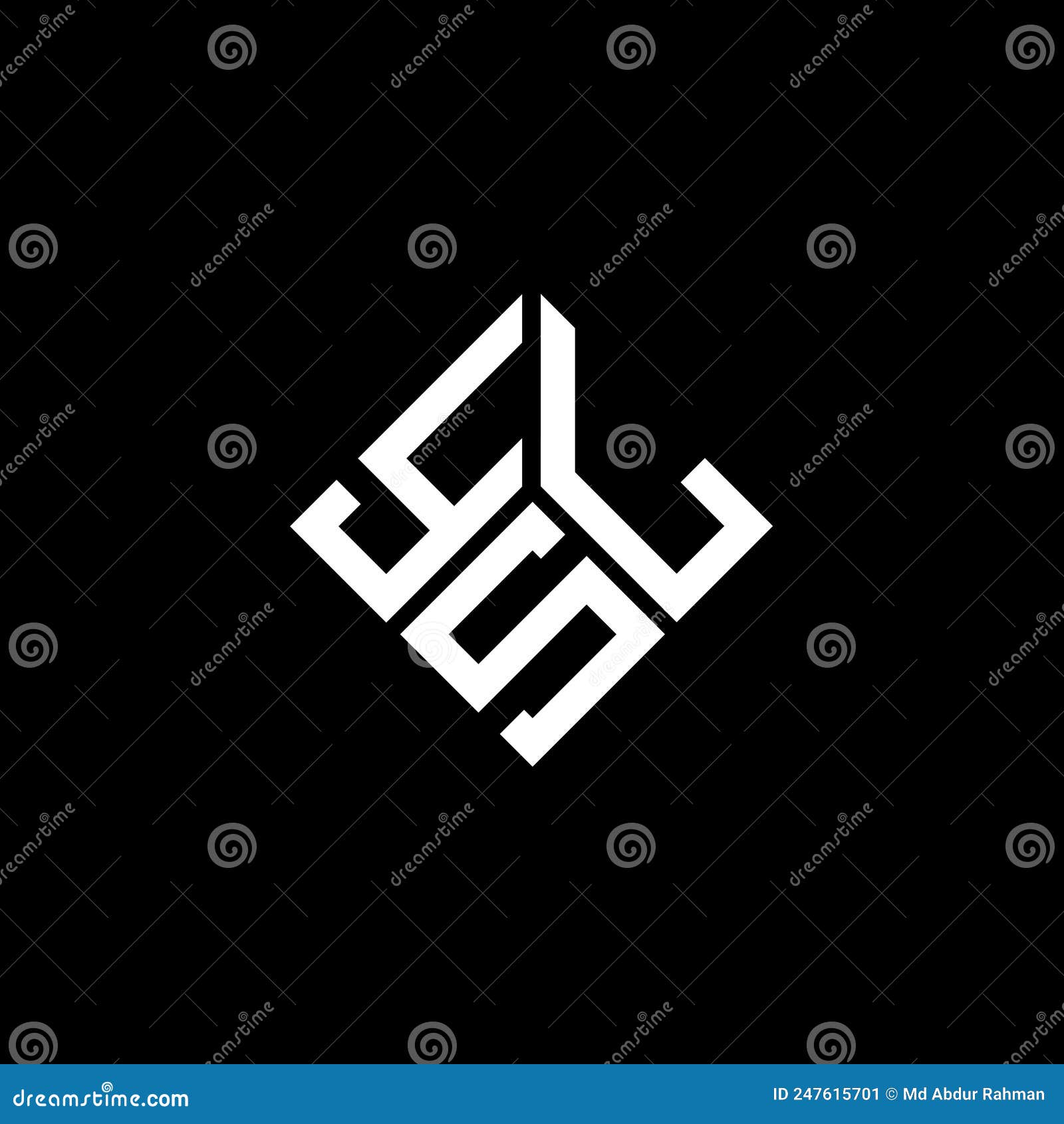 YSL Letter Logo Design on Black Background. YSL Creative Initials ...