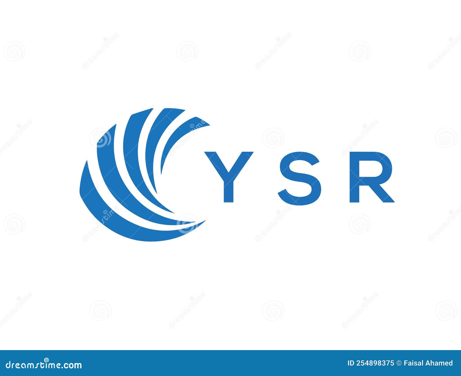 YSR Letter Logo Design on White Background. YSR Creative Circle Letter ...
