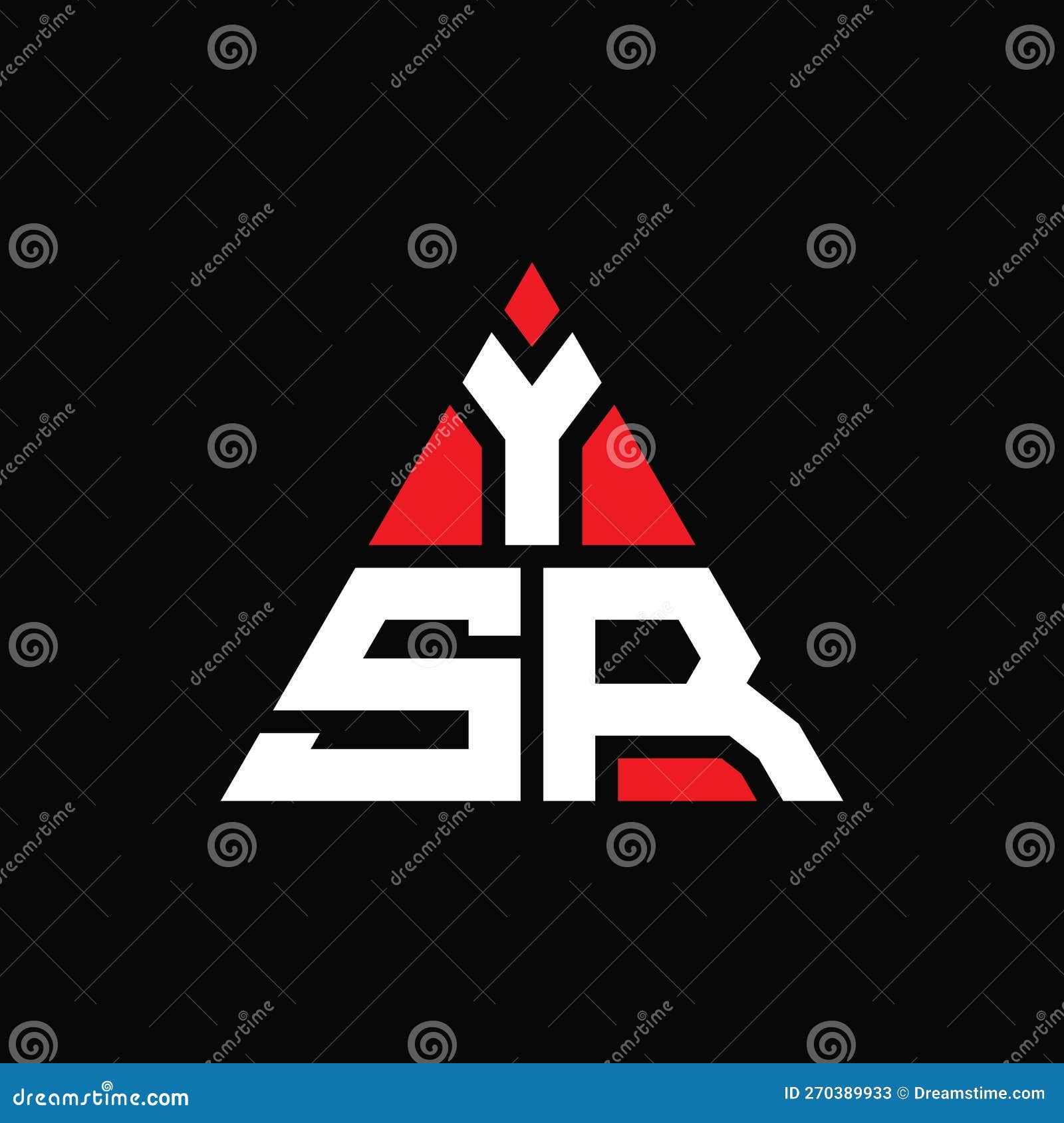 YSR Triangle Letter Logo Design with Triangle Shape. YSR Triangle Logo ...