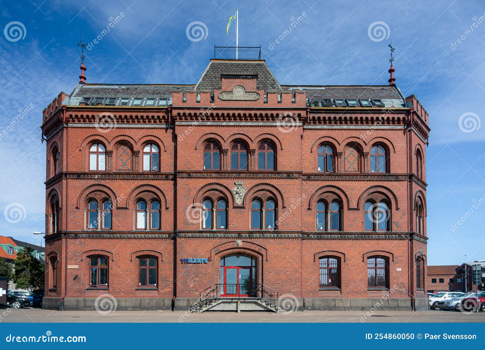 Ystad, Sweden - 24, Aug 2022: Older Toll Custom Building in Red Bricks ...