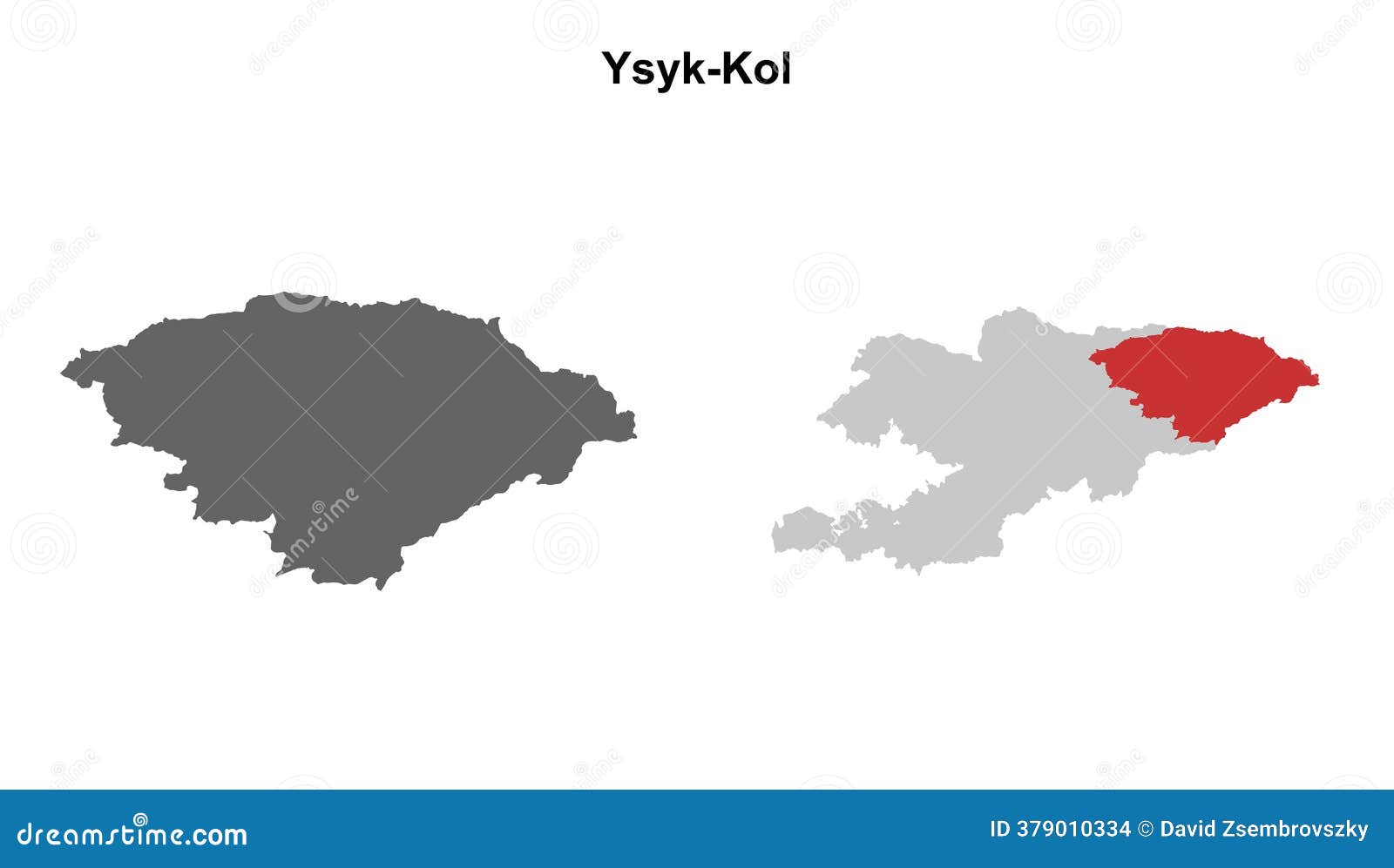 Ysyk-Kol Outline Map Cartoon Vector | CartoonDealer.com #324067793