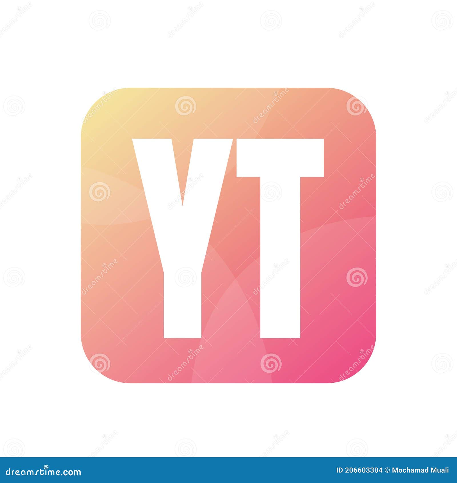 YT Letter Logo Design with Simple Style Stock Vector - Illustration of ...
