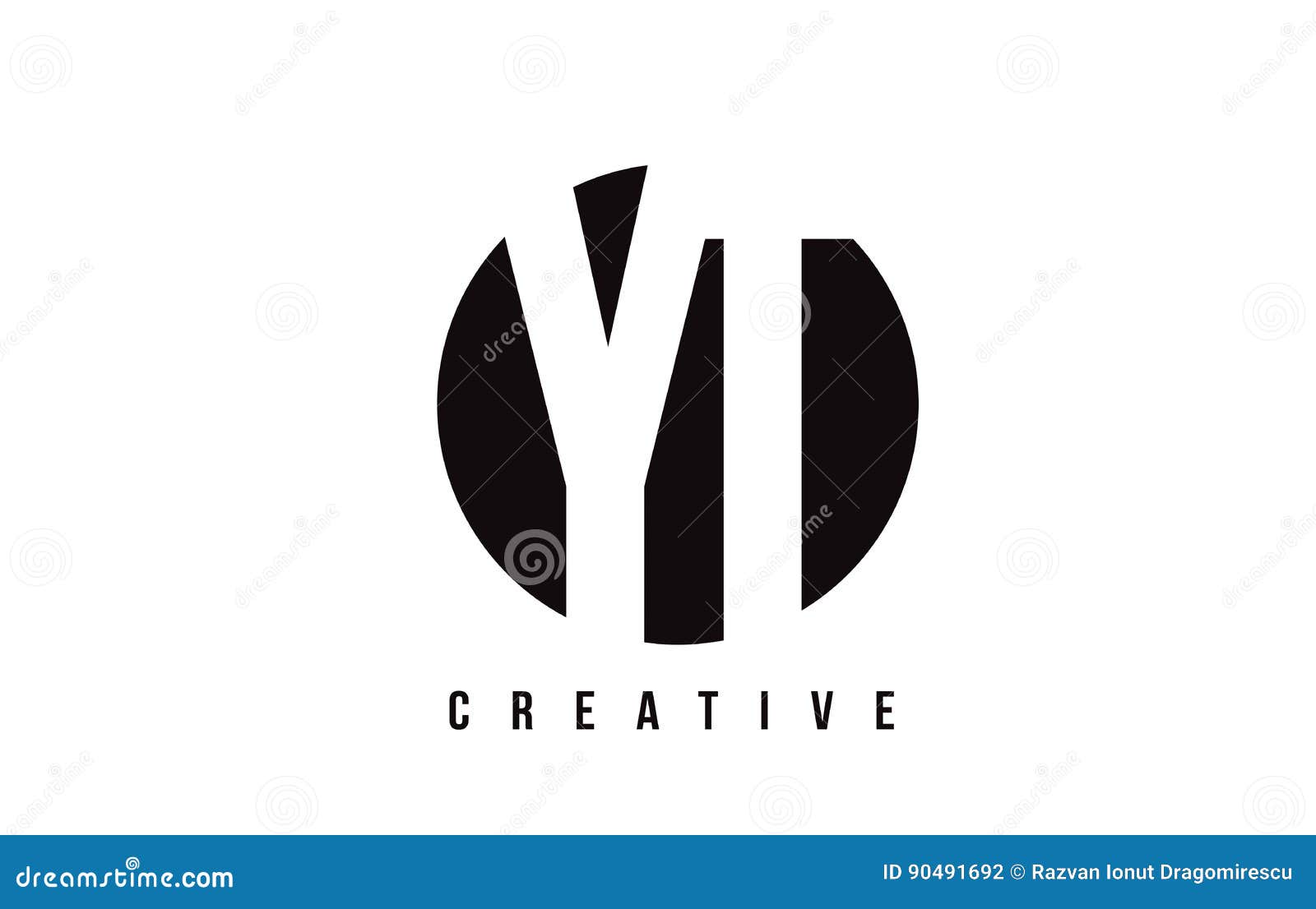 YT Y T White Letter Logo Design with Circle Background. Stock Vector ...
