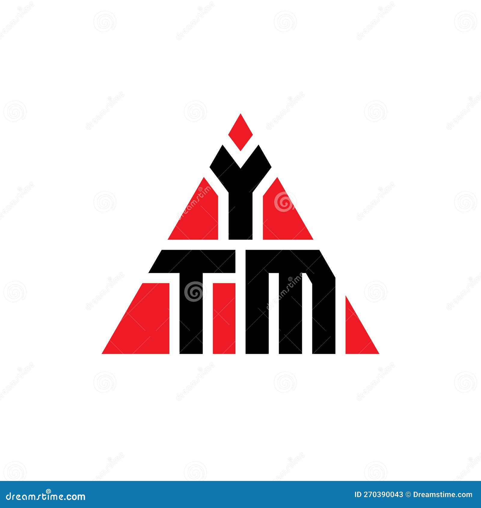 YTM Triangle Letter Logo Design with Triangle Shape. YTM Triangle Logo ...
