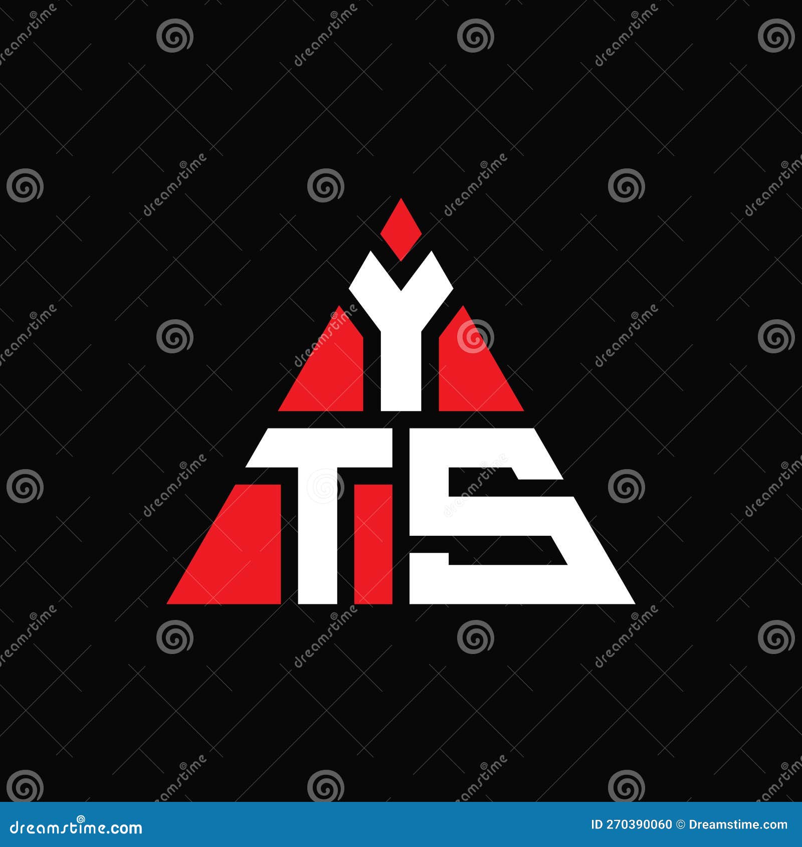 YTS Triangle Letter Logo Design with Triangle Shape. YTS Triangle Logo ...