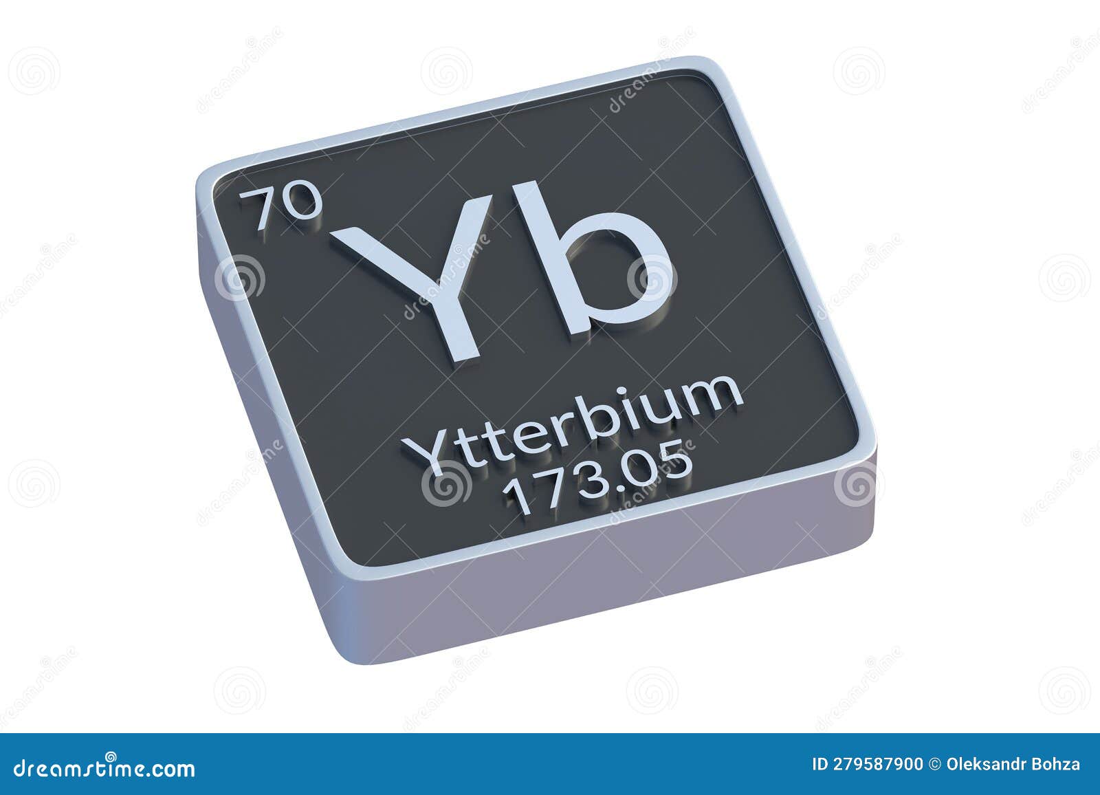 Ytterbium Yb Chemical Element of Periodic Table Isolated on White ... Ytterbium Yb Chemical Element of Periodic Table Isolated on White ...