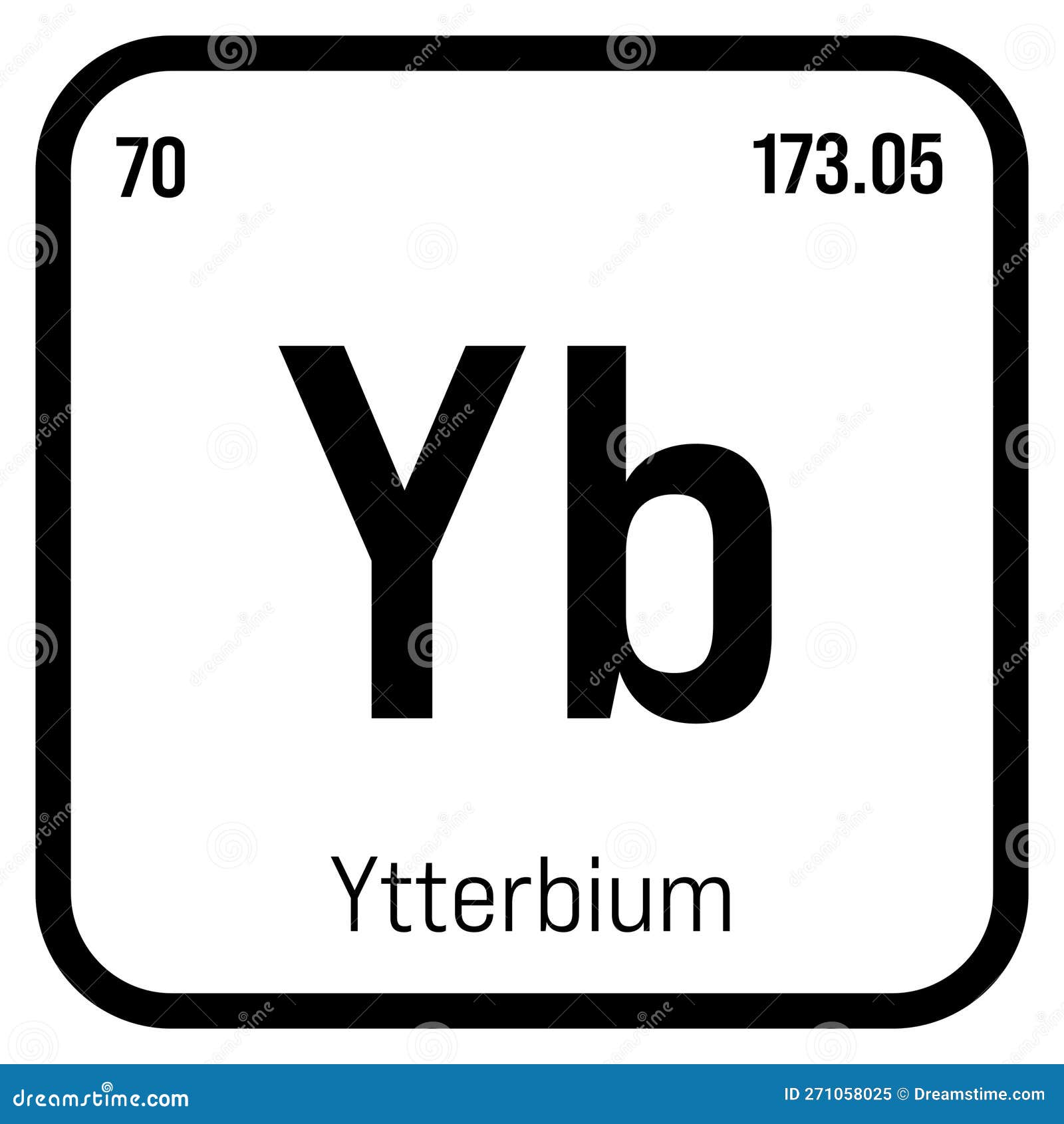 Ytterbium, Yb, Periodic Table Element Stock Illustration - Illustration ... Ytterbium, Yb, Periodic Table Element Stock Illustration - Illustration ...