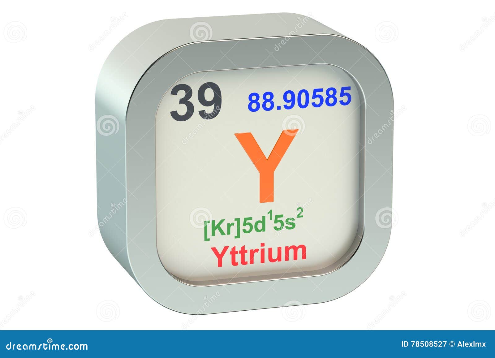 Yttrium Y, Element Symbol From Periodic Table Series Stock Photography ...