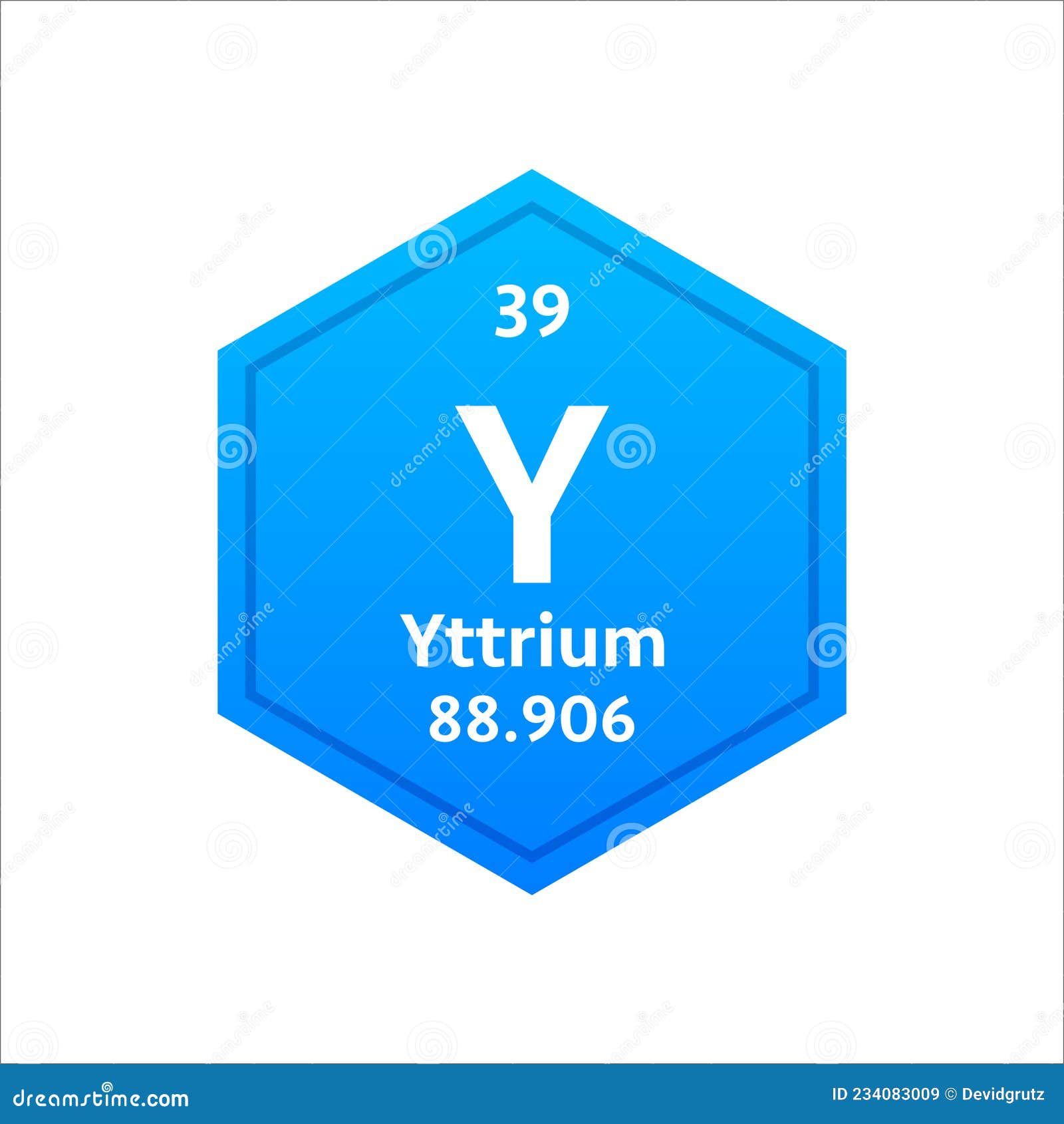 Yttrium Symbol. Chemical Element of the Periodic Table. Vector Stock ...