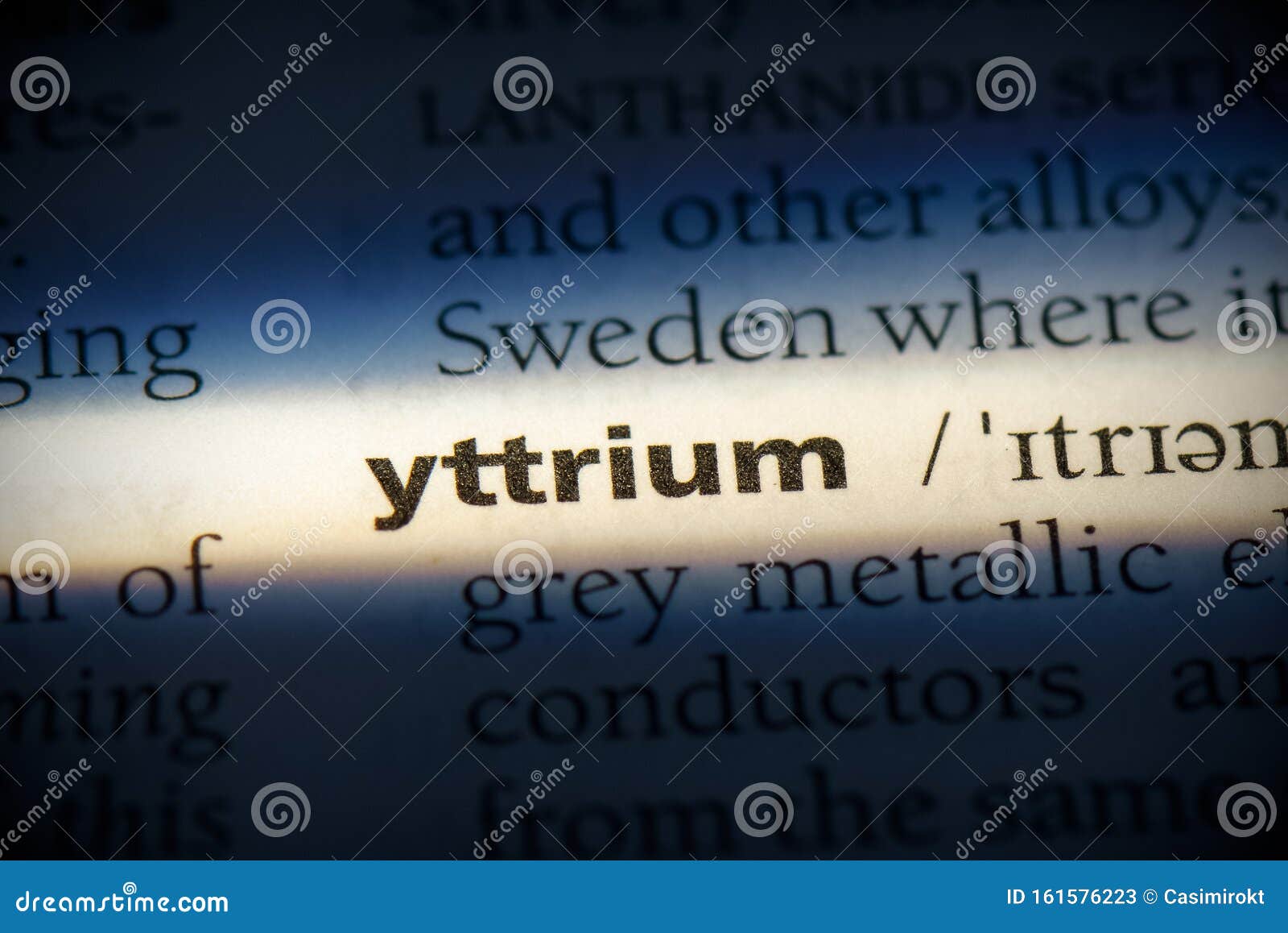 Yttrium stock image. Image of info, macro, paper, language - 161576223