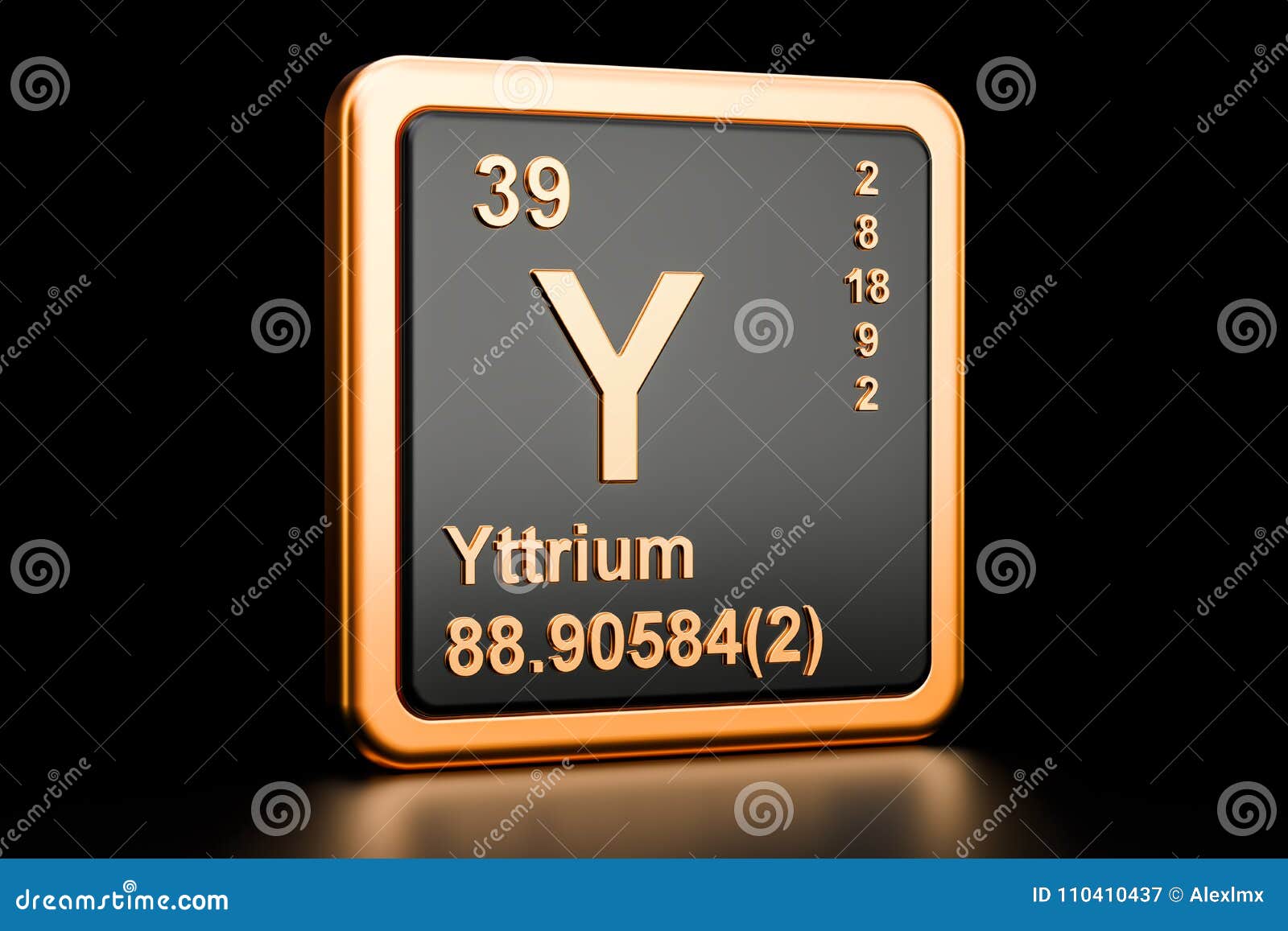 Yttrium Y, Element Symbol From Periodic Table Series Stock Photography ...