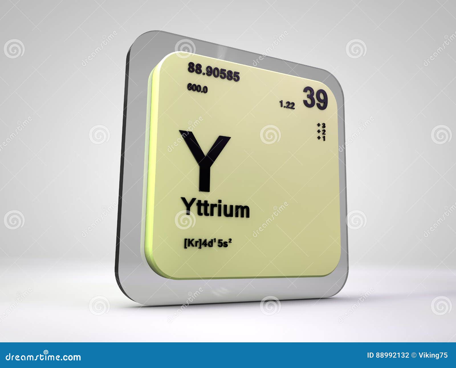 Yttrium Y, Element Symbol From Periodic Table Series Stock Photography ...