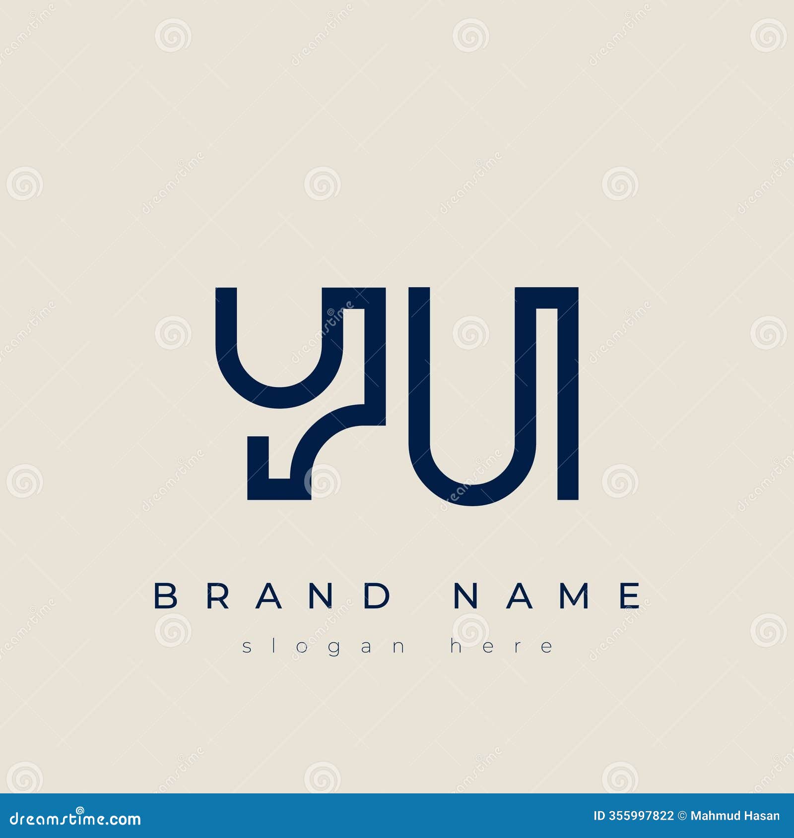 YU Alphabet Letter Icon Logo Stock Vector - Illustration of background ...