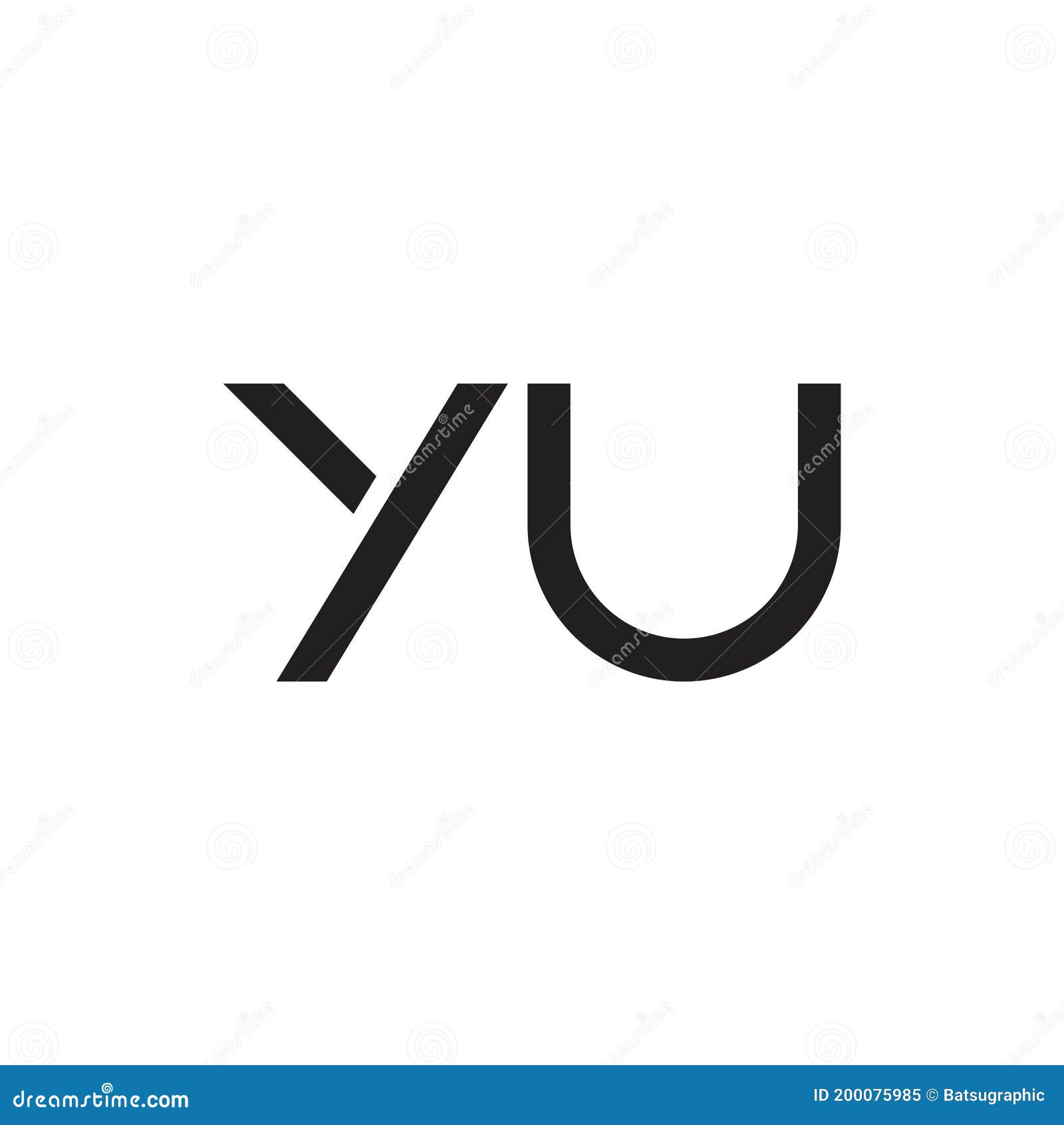 Yu Initial Letter Vector Logo Icon Stock Vector - Illustration of ...