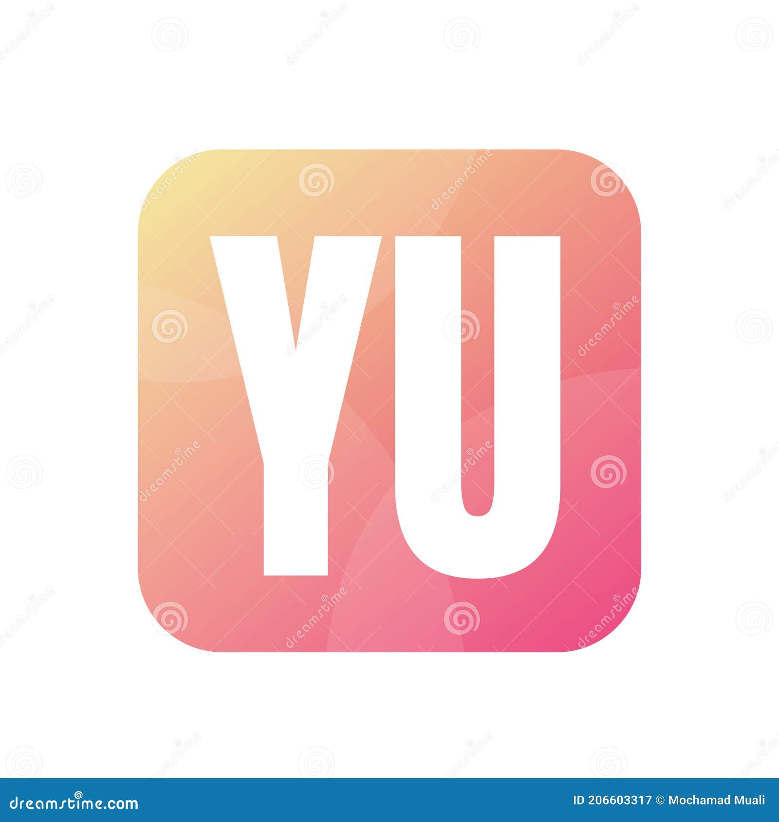YU Letter Logo Design with Simple Style Stock Vector - Illustration of ...