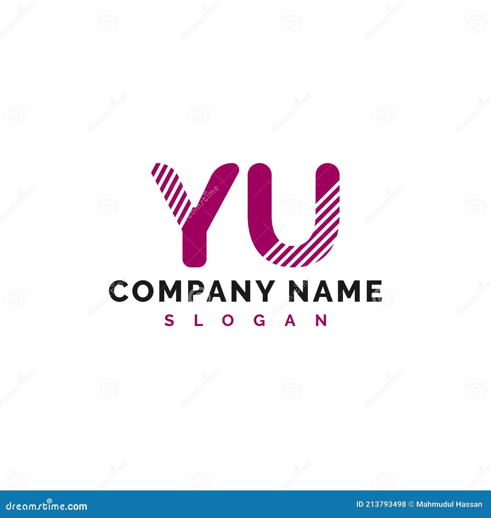 YU Letter Logo Design. YU Letter Logo Vector Illustration - Vector ...