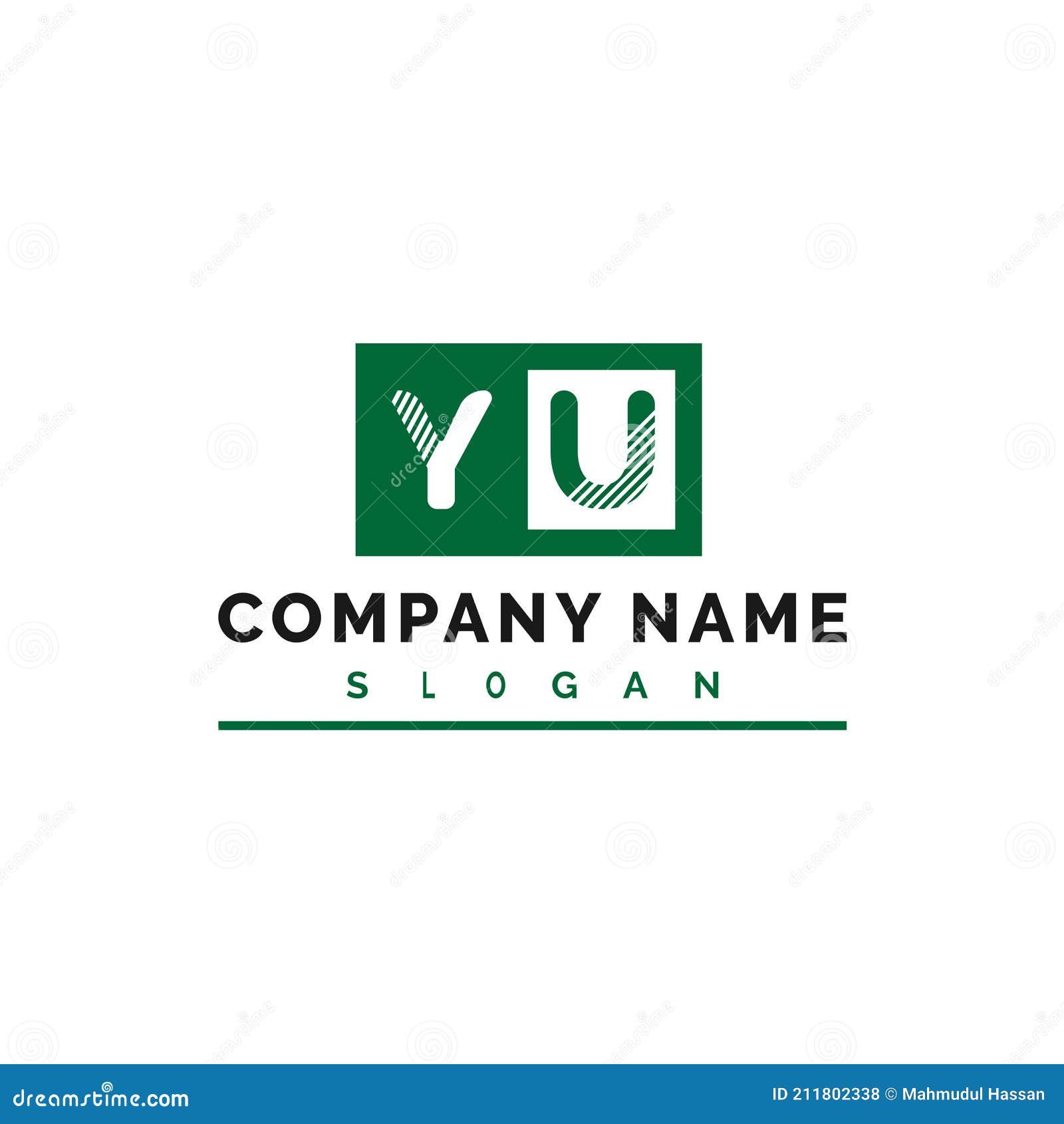 YU Logo Design. YU Letter Logo Vector Illustration - Vector Stock ...
