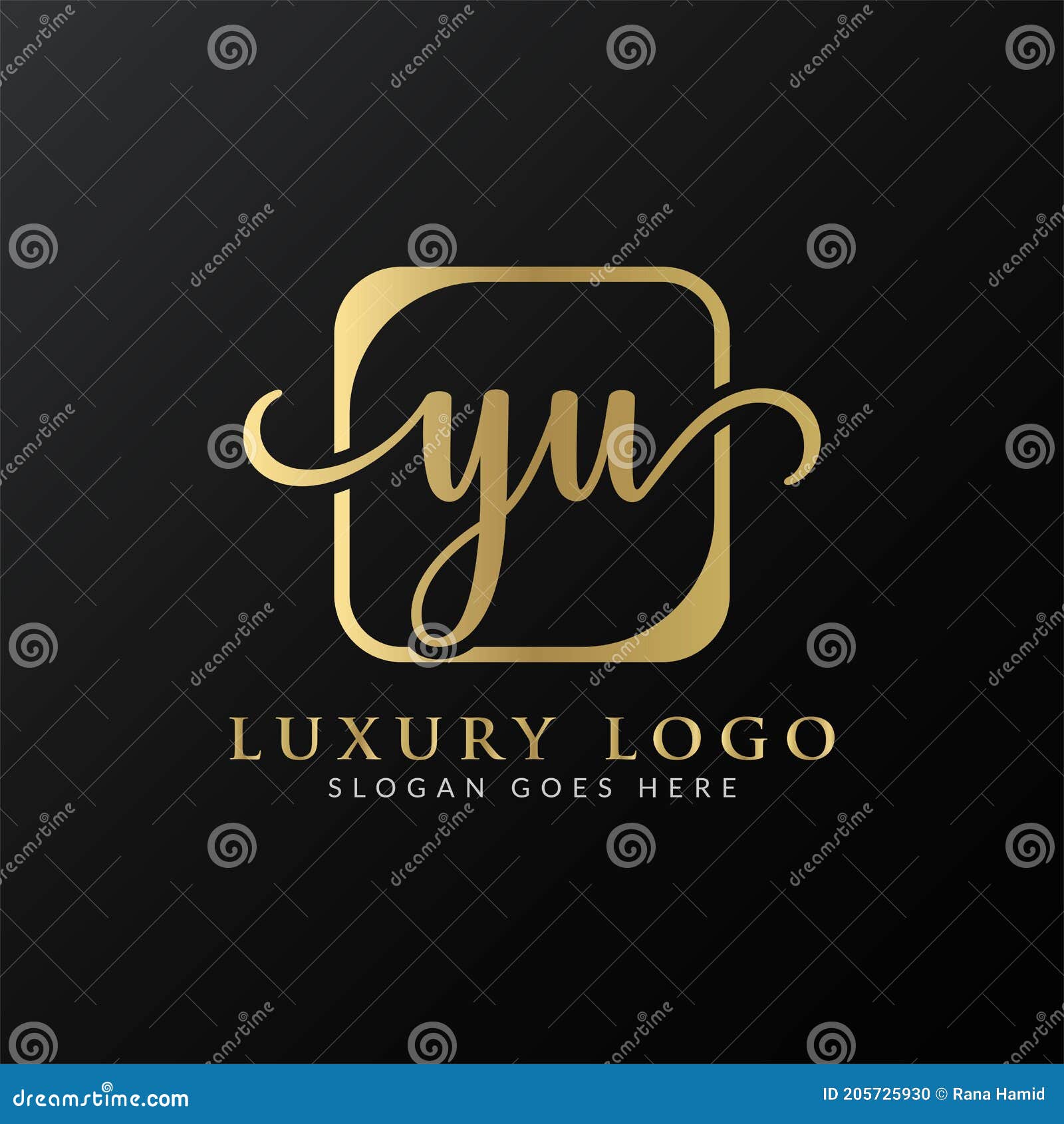 YU Logo Design Vector Template. Initial Luxury Letter YU Vector ...