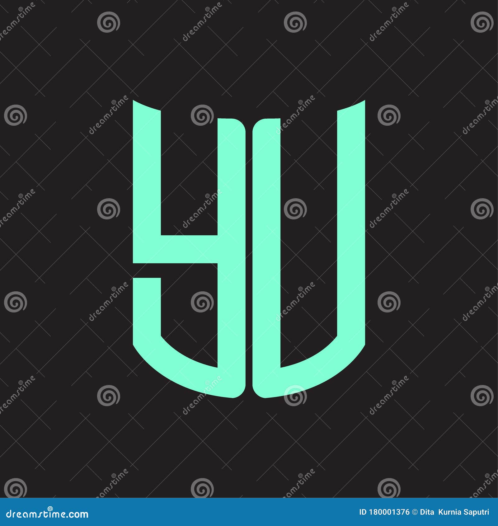 YU Logo Monogram with Ribbon Style Design Template Stock Vector ...