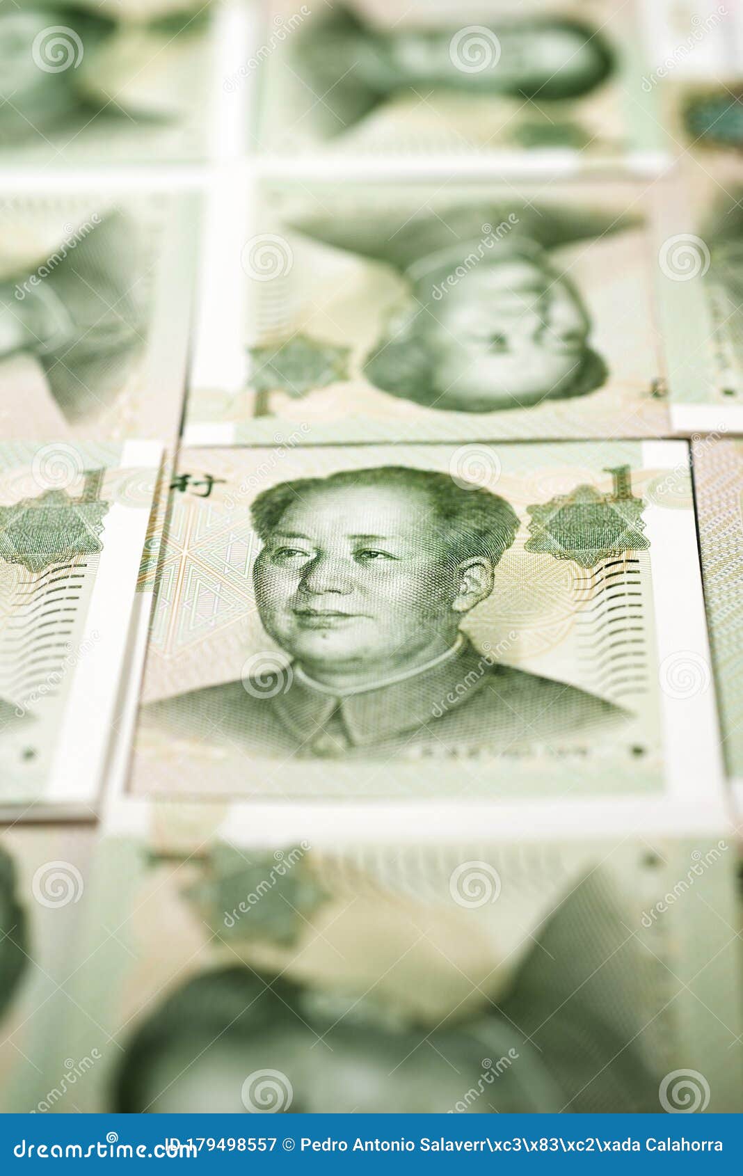 Yuan banknotes view stock image. Image of commerce, banking - 179498557