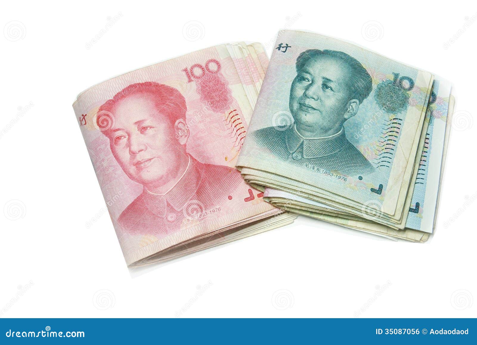 10 and 100 Yuan Bill, China Money Stock Photo - Image of appears, bunch ...