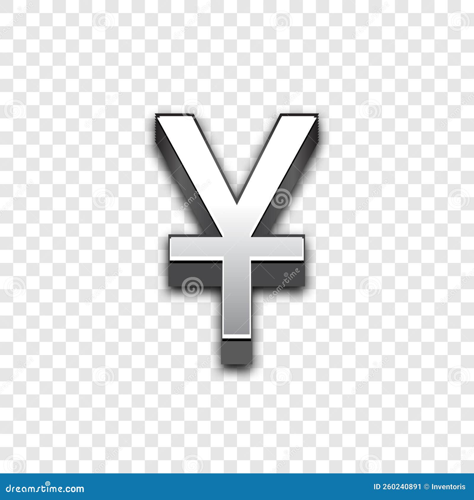 Yuan 3d Sign Illustration Isolated. Stock Vector - Illustration of ...