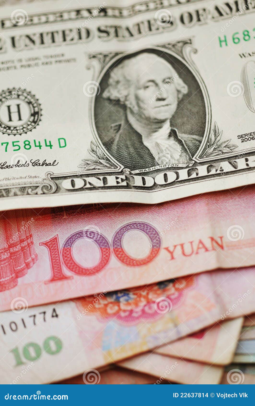 Yuan and Dollar stock photo. Image of china, currency - 22637814