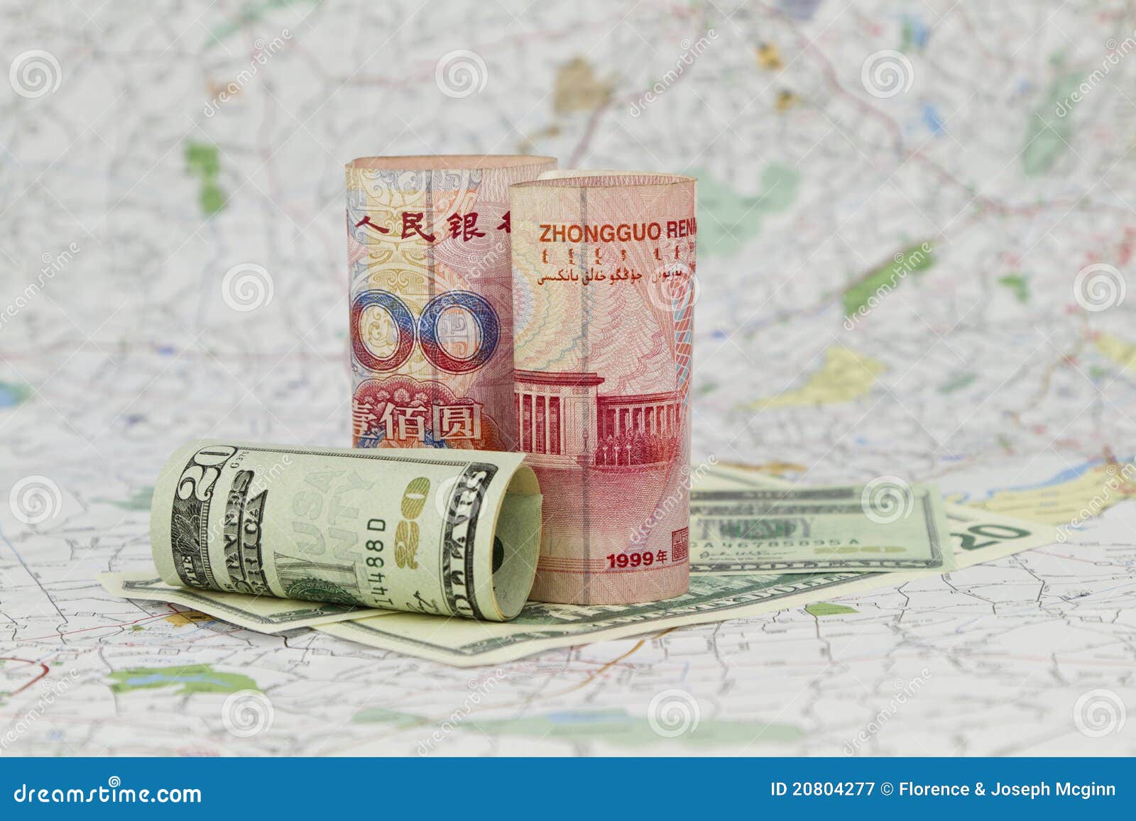 Yuan and Dollar, Global Currencies Stock Image - Image of dominant ...