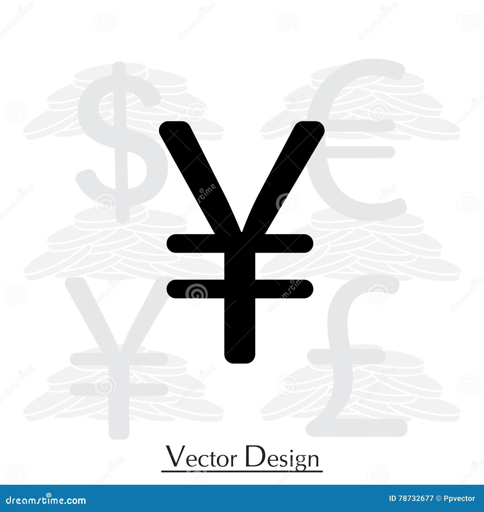Yuan icon stock vector. Illustration of currency, bank - 78732677