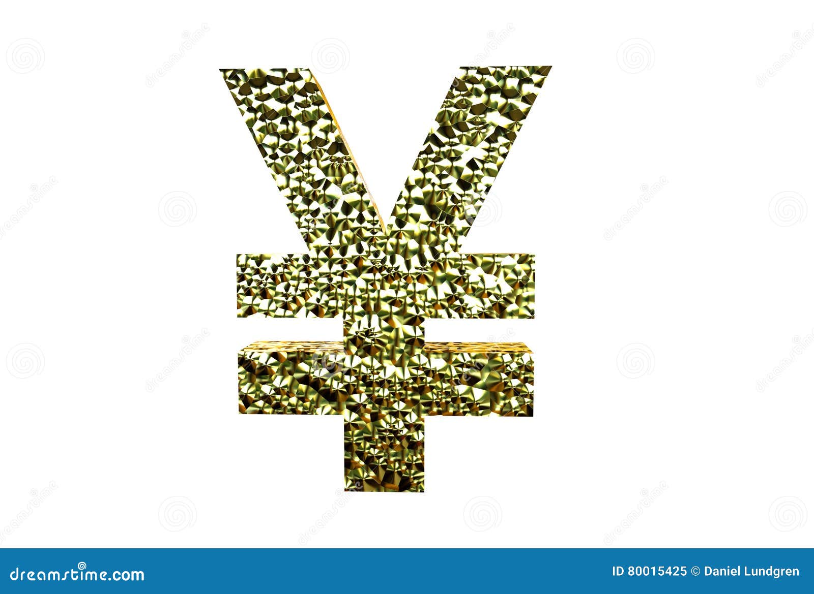 Yuan Symbol 3d Rendering Isolated on a White Background Stock ...