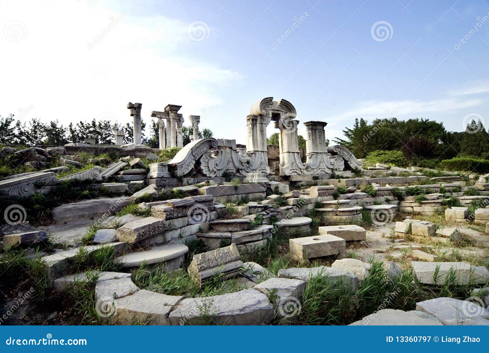 Yuanmingyuan Ruins Park stock image. Image of dashuifa - 13360797